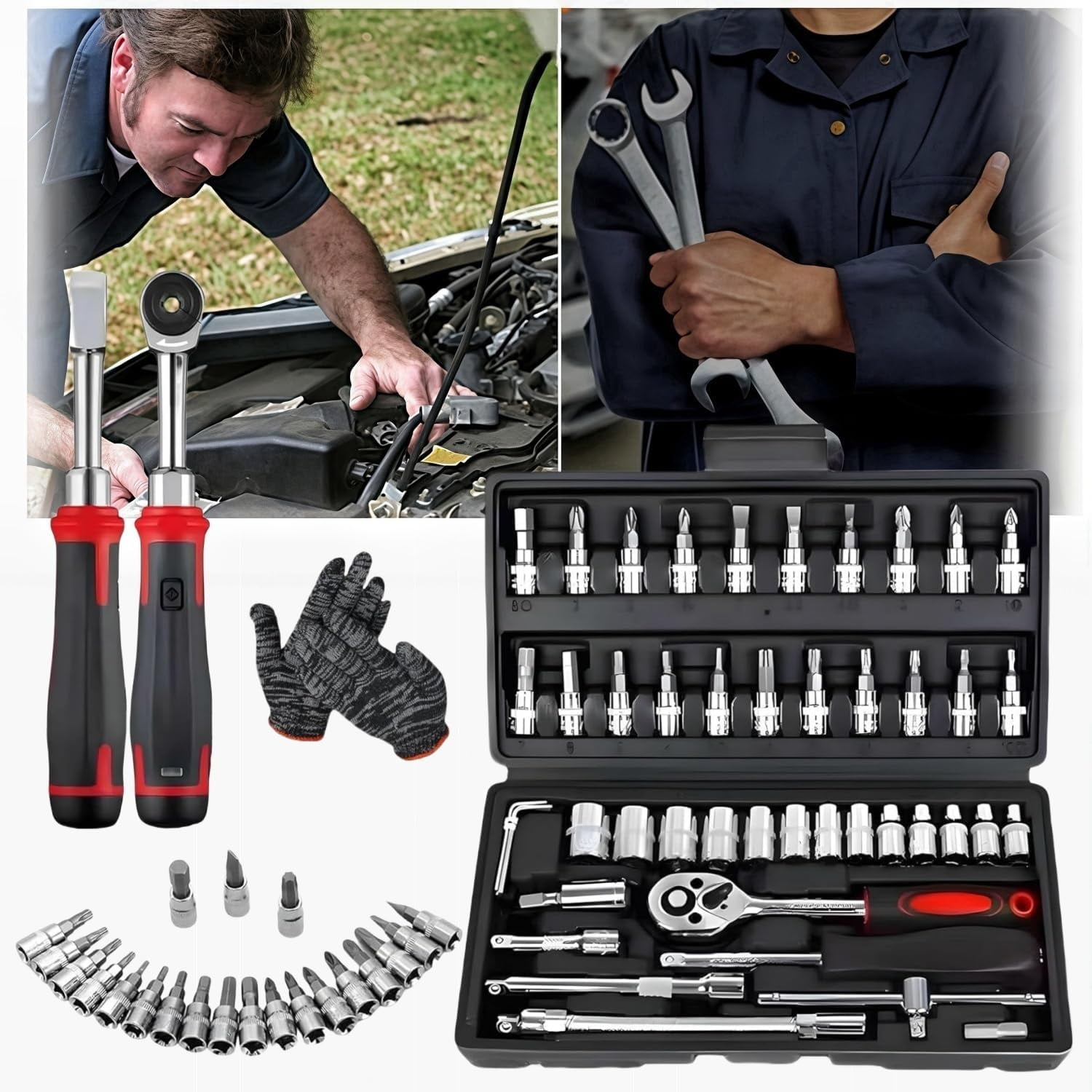 Hand Tool Slim Ratchet Set,Vessel Ratchet,Vessel Ratchet,Easy to Use ...