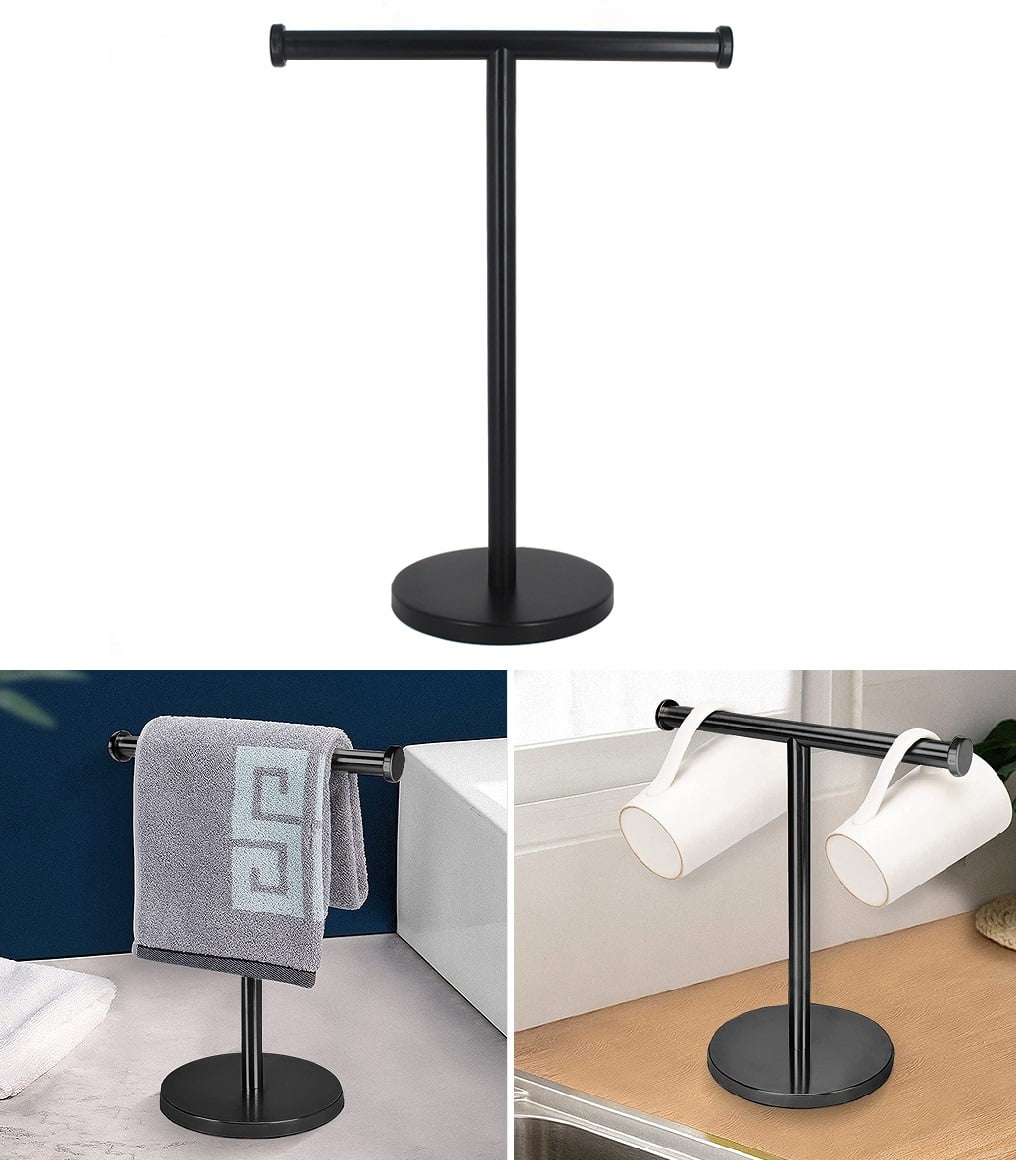Hand Towel Holder for Bathroom, Stainless Steel T-Shaped Free Standing ...