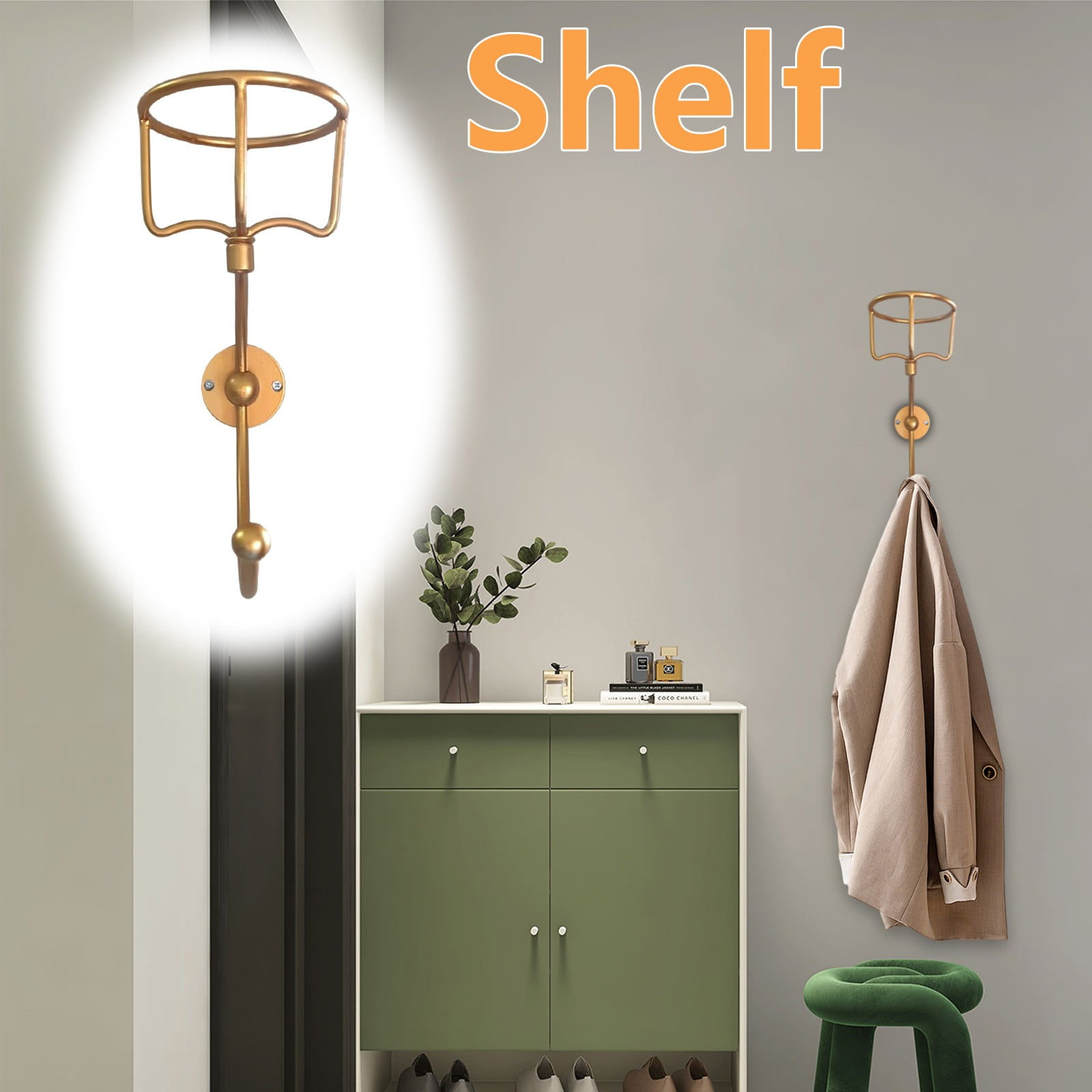 Hand Towel Holder for Bathroom Wall, Elegent Towel Hook with Candle ...