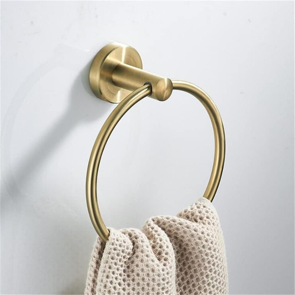 Hand Towel Holder Towel Rings, Brushed Gold Stainless Steel Wall ...