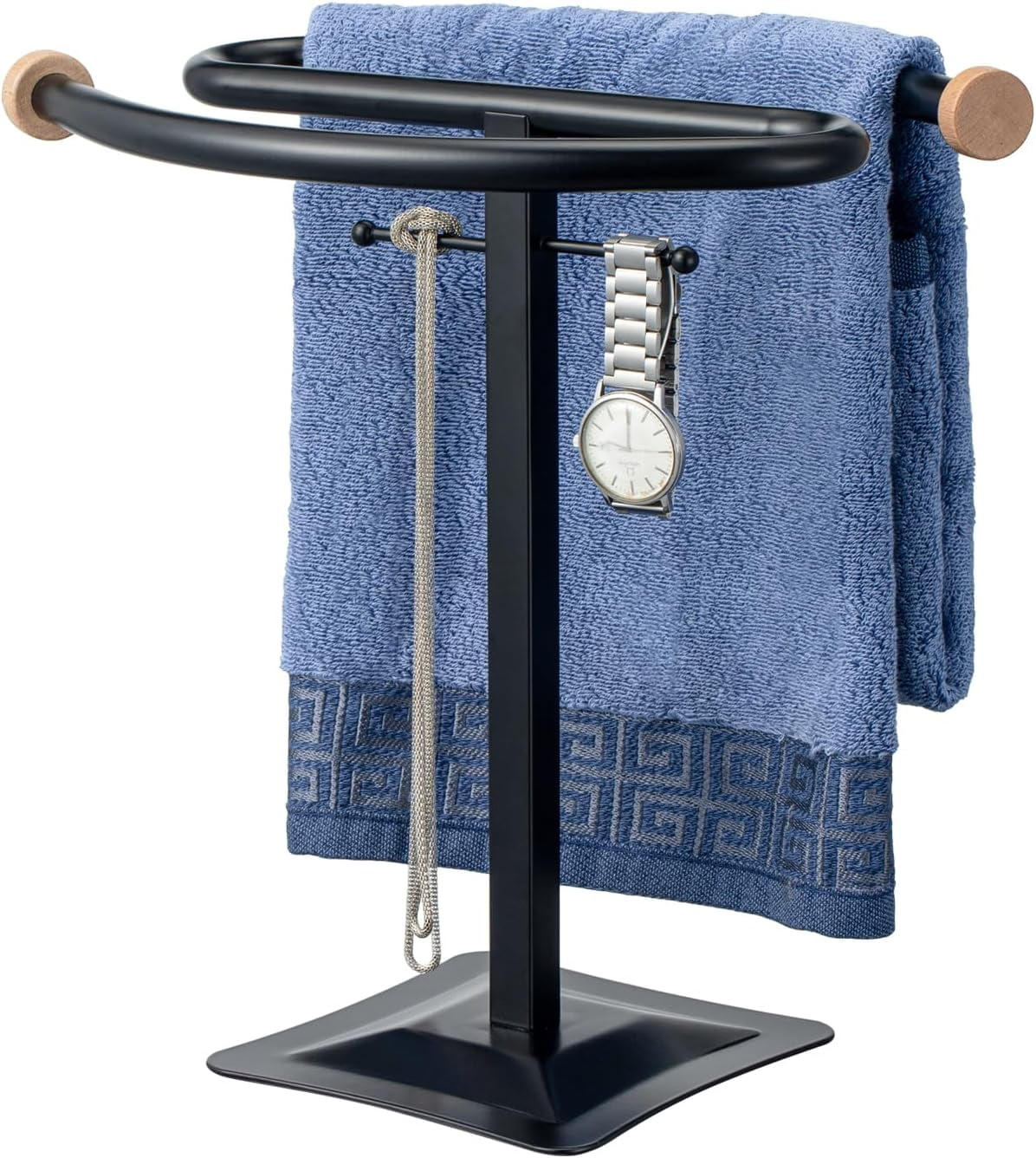 Hand Towel Holder Stand, S-Shape Countertop Towel Stand with Metal ...