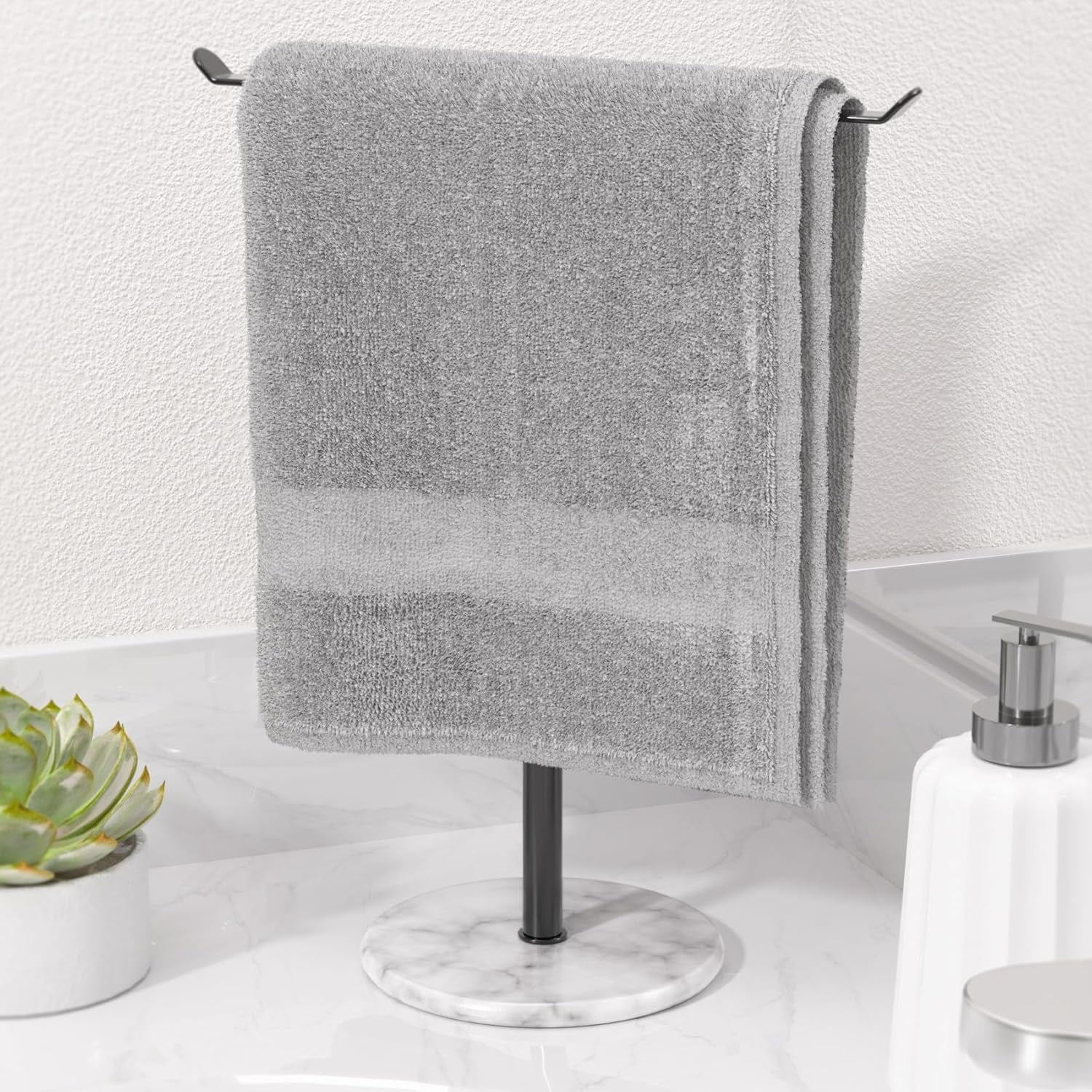 Hand Towel Holder Stand, T-Shape Stainless Steel Free-Standing Rack for ...