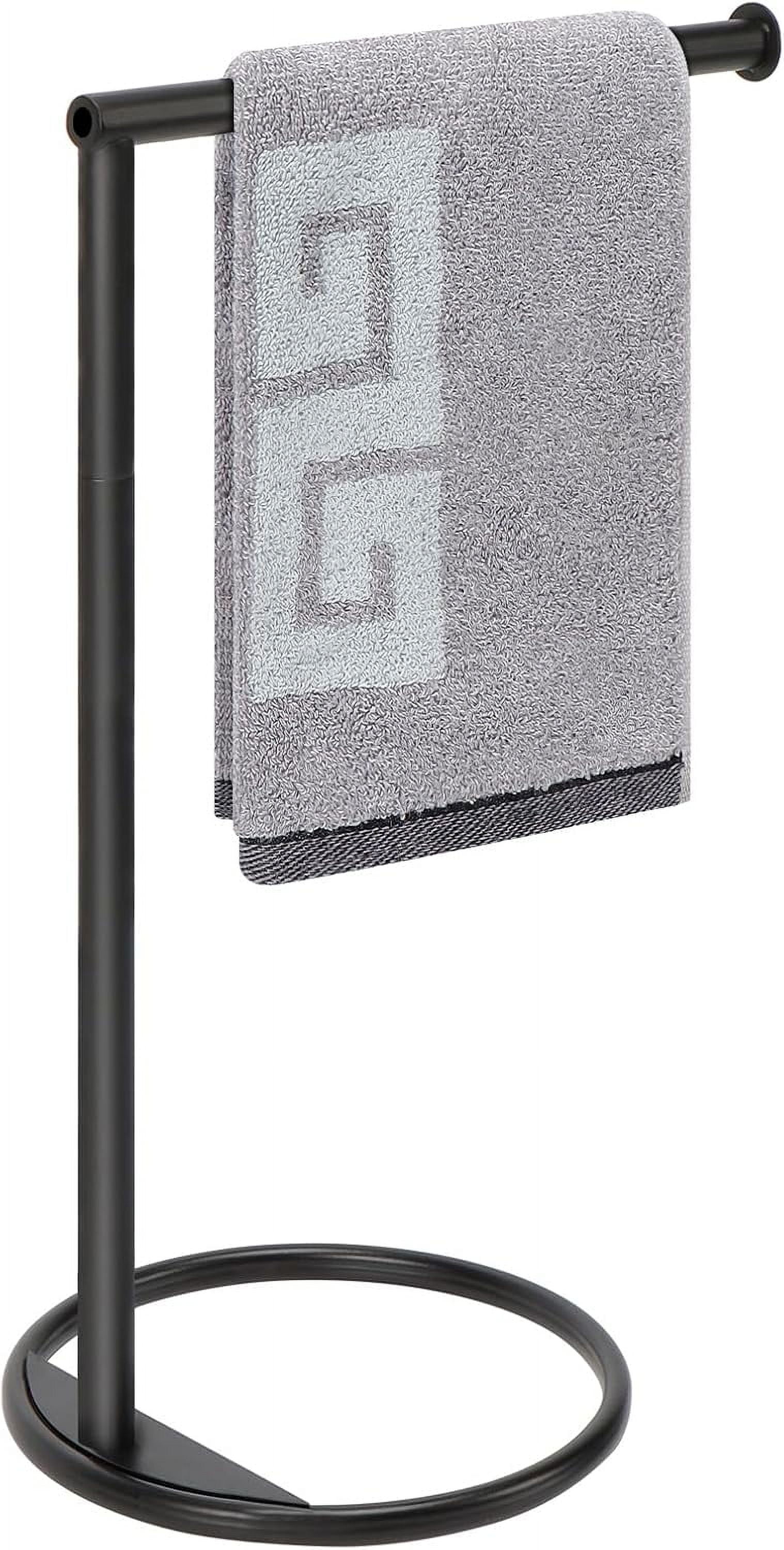 Hand Towel Holder Stand, Thicken Metal L Shape Hand Towel Rack, Small ...