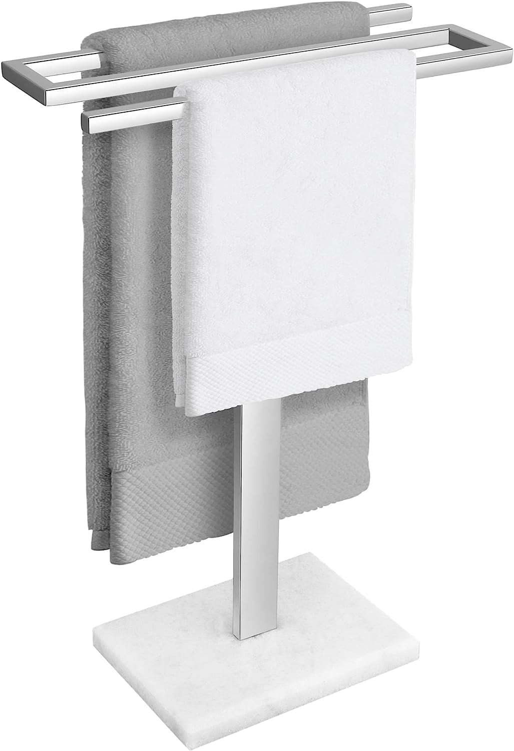 Hand Towel Rack Stand with Marble Base, Towel Rack Free Standing Hand ...