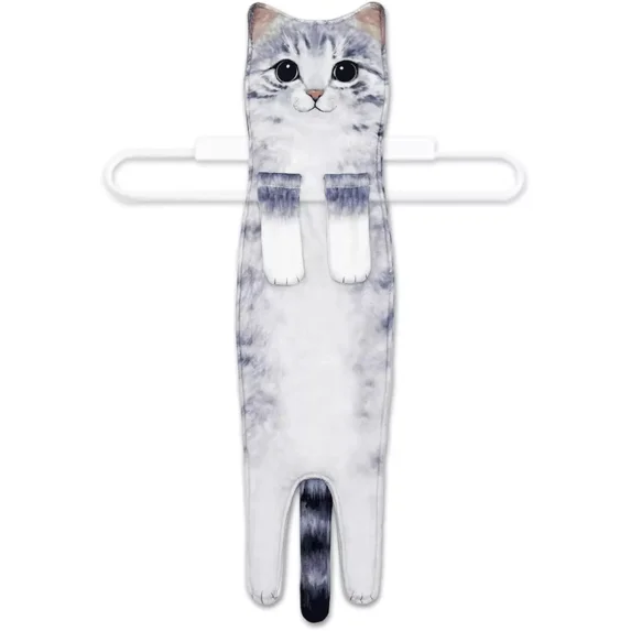 Hand Towels Cute Cat Quick-Dry Towels Funny Gifts For Bathroom ...
