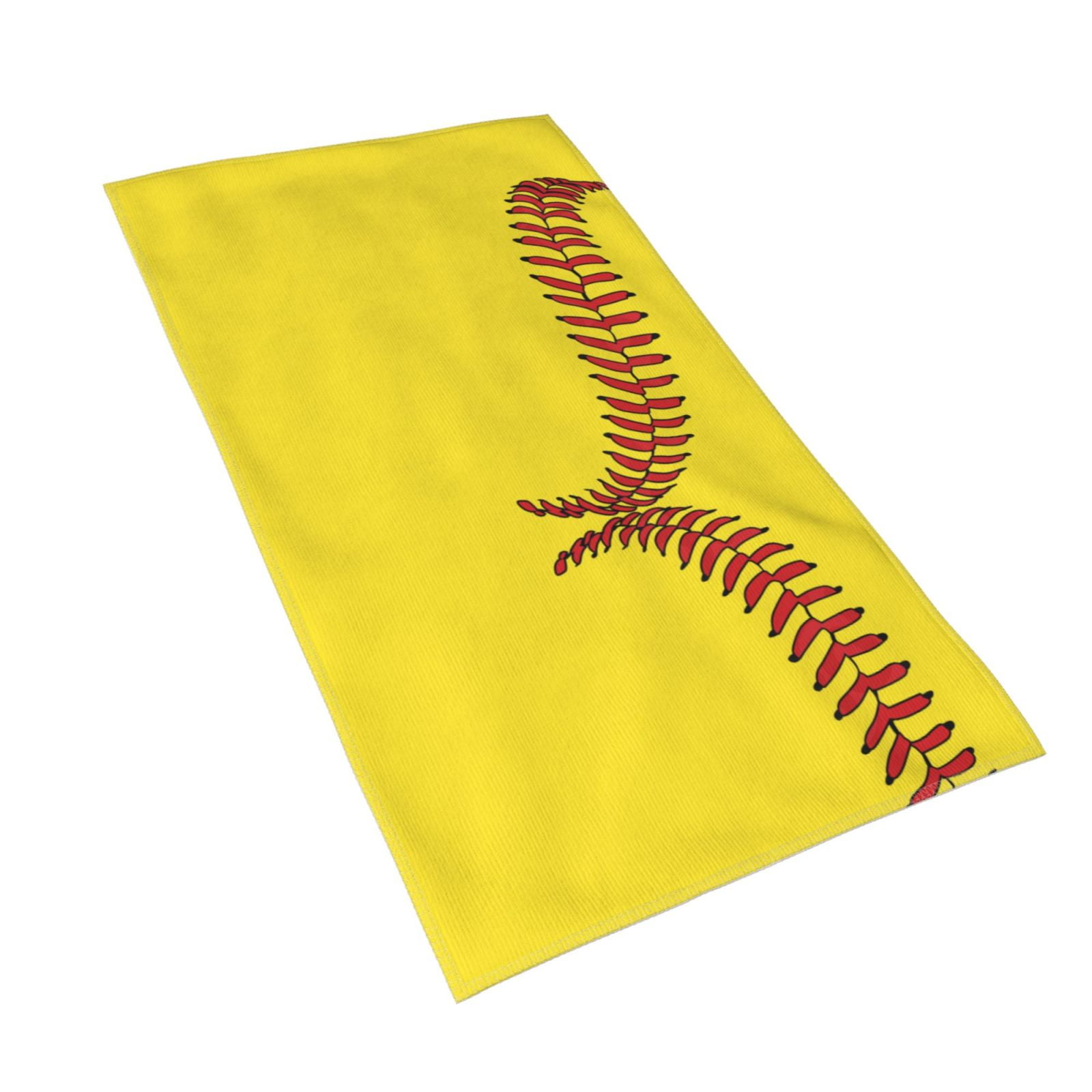 Hand Towels Softball Baseball Bath Shower Towels Fingertip Kitchen Dish ...