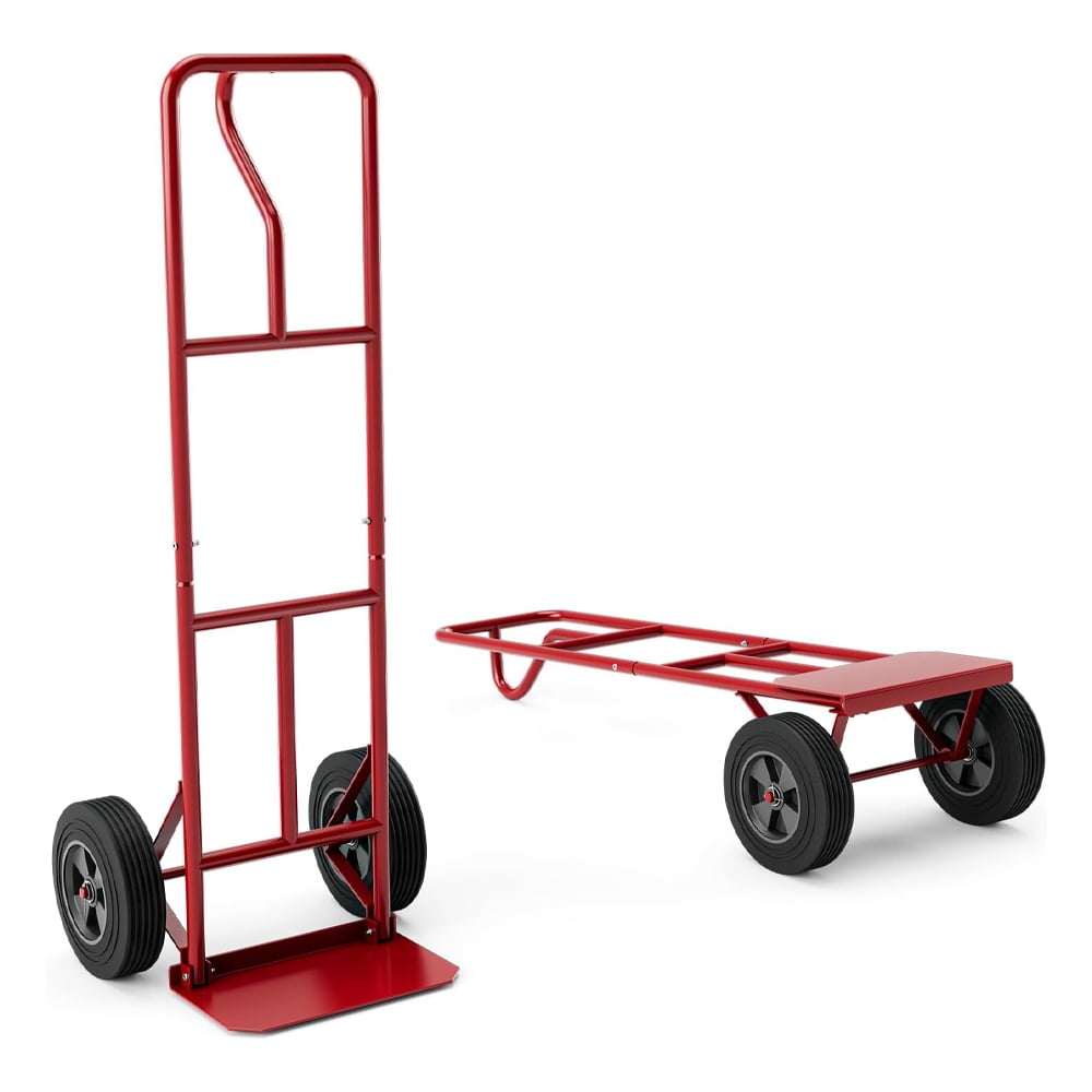 Hand Truck, Heavy Duty Metal Dolly Cart ,P-Handle Hand Truck Dolly with ...
