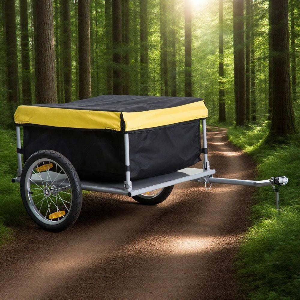 Hand Truck Outdoor Storage Trailer Bicycle Cargo Trailer, Two-Wheel ...