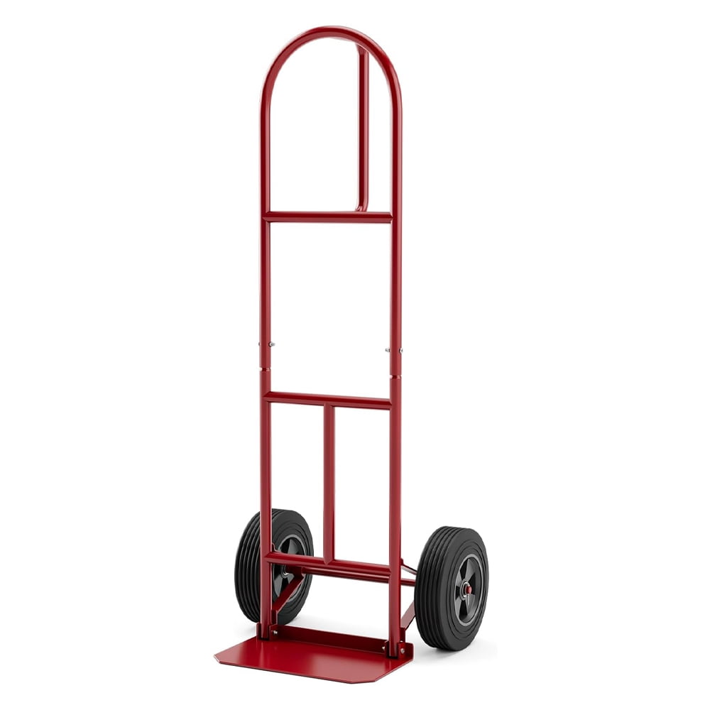 Metal Hand Truck Dolly, P-Handle Design and Vertical Loop Handle, 10 ...