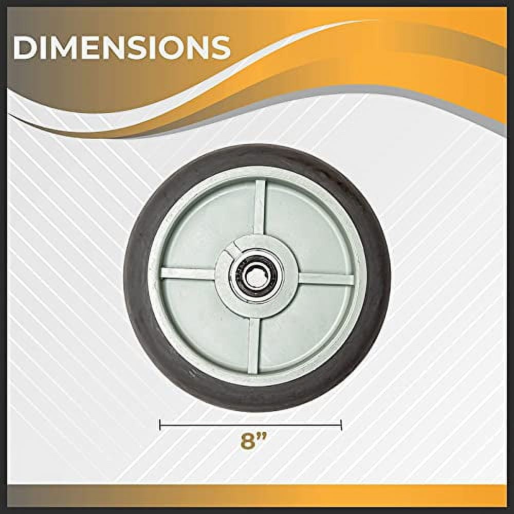 Hand Truck Wheels -Set of 2- Flat Free Dolly Wheels Replacement-Heavy ...
