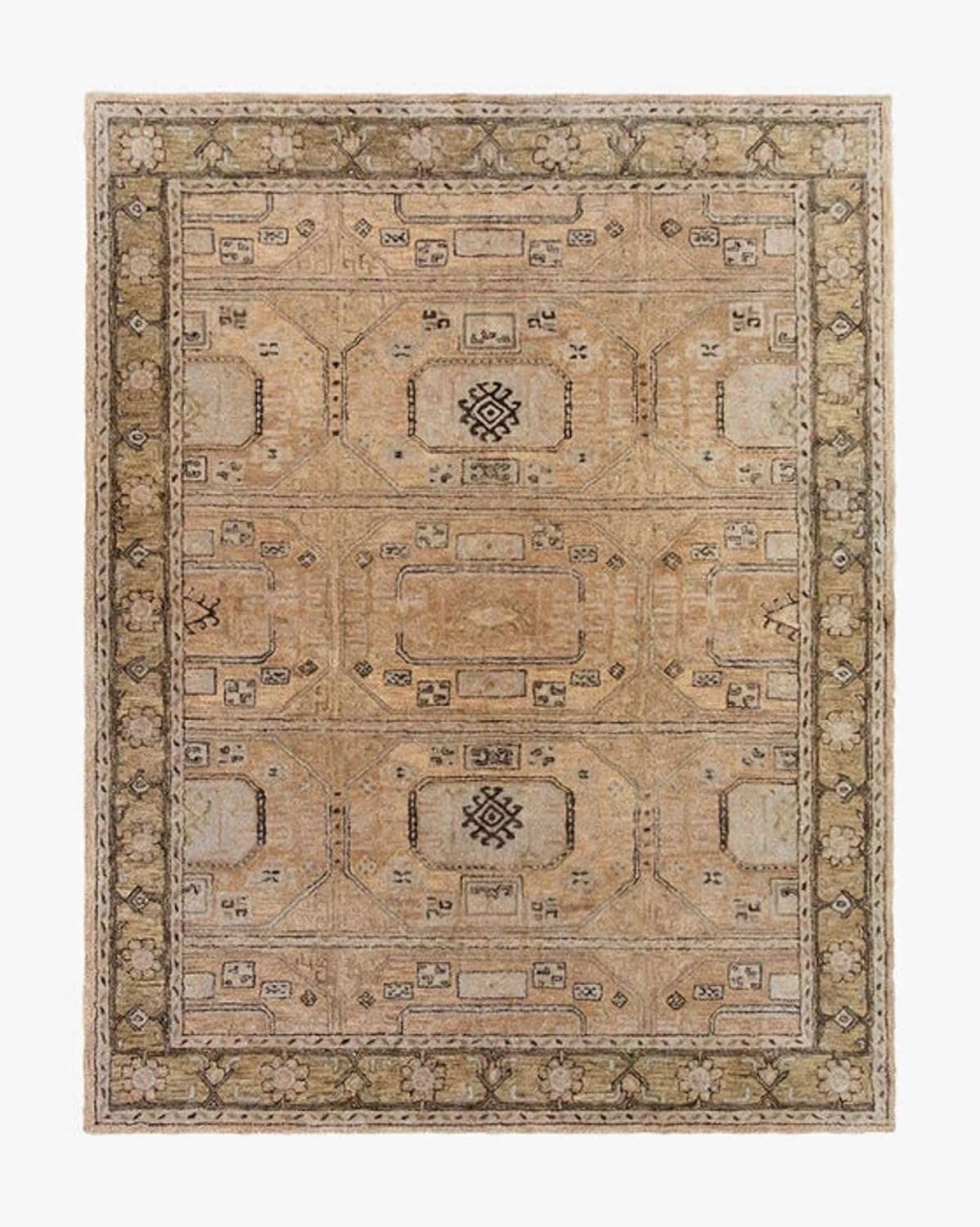 Hand Tufted New Zealand Wool Area Rug, Soft Plush 1 Inch Pile, Cotton ...