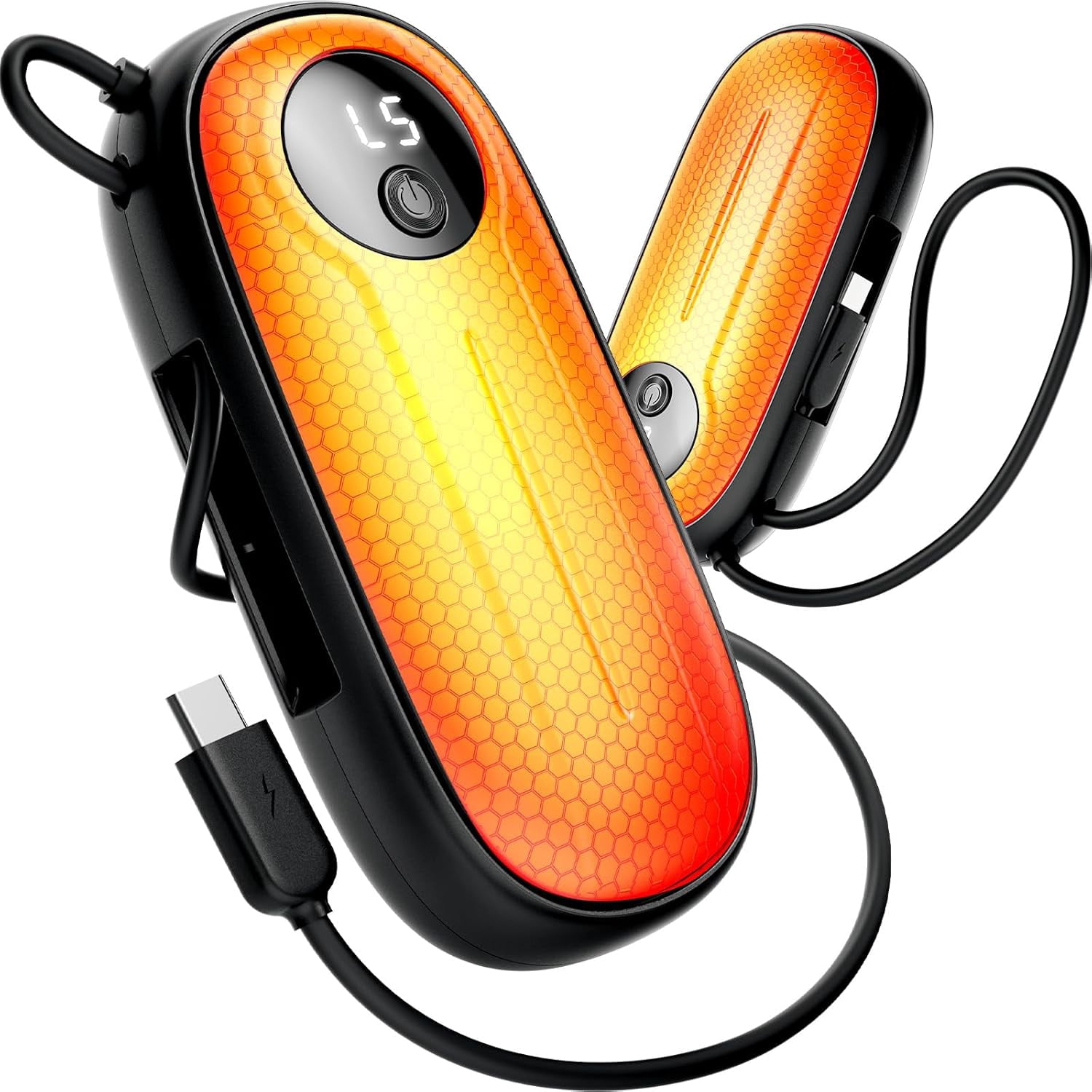 Hand Warmers 2 ,14000mAh Dual-Sided 5 Level Pocket Heater with Built-in ...