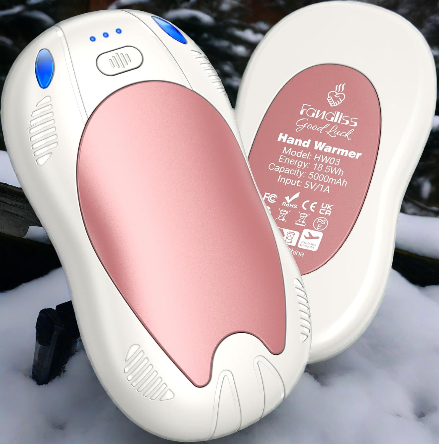 Hand Warmers 2 Pack Rechargeable Magnetic 10000 mA 2-in-1 Hand Warmers ...