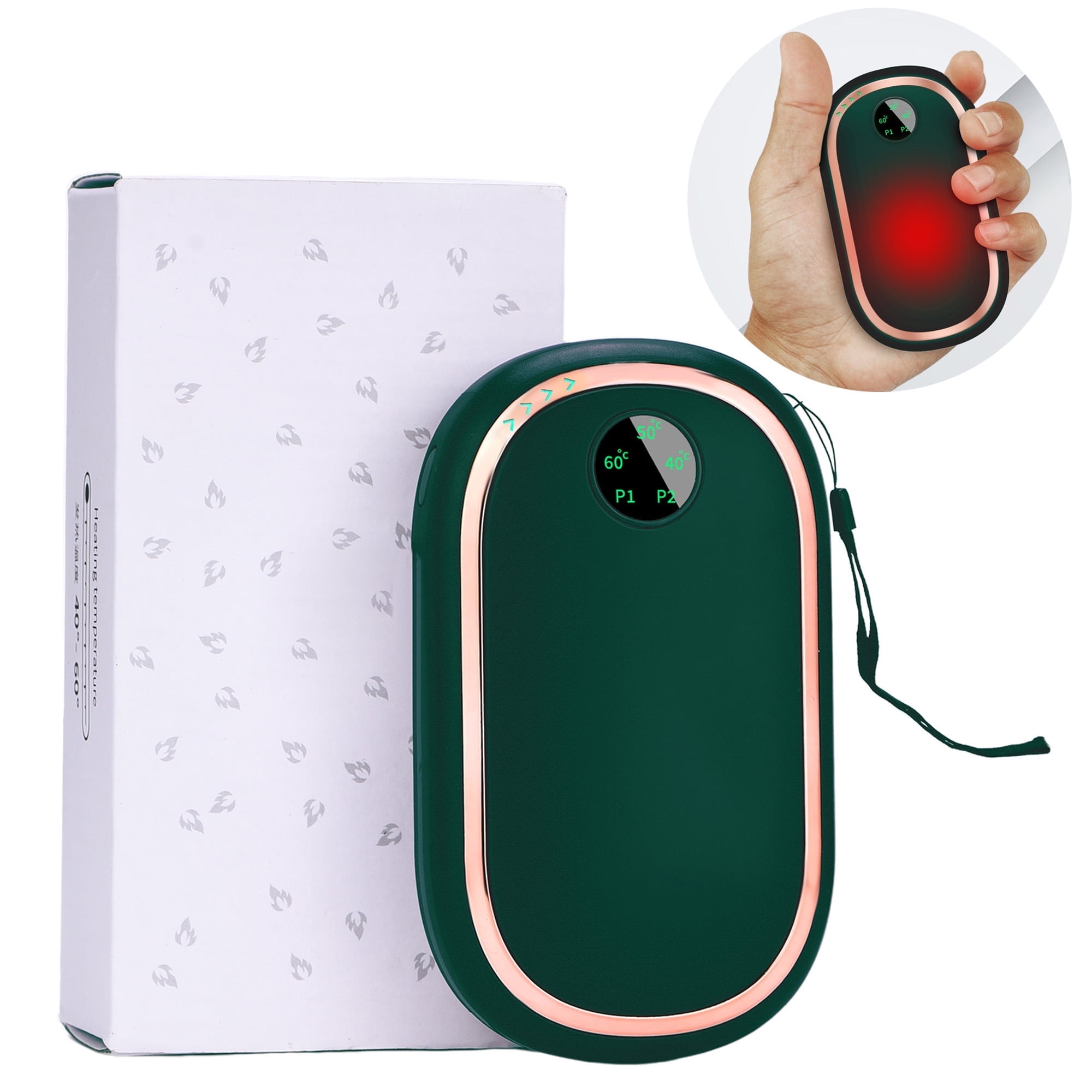 Hand Warmers Rechargeable, 10000mAH Portable Hand Warmer w/Power Bank ...