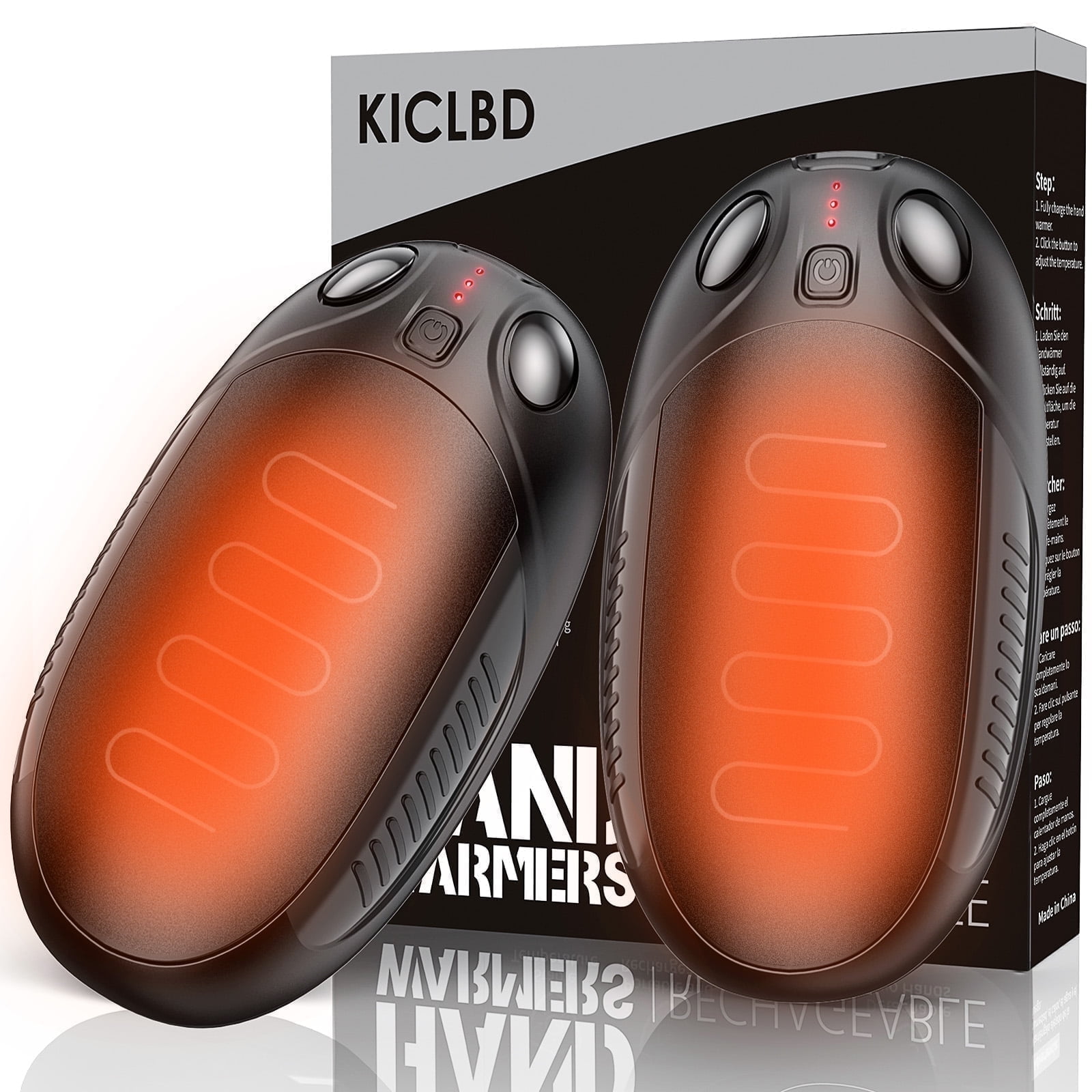 Hand Warmers Rechargeable, 2 Pack 6000mAh Electric Portable Pocket ...