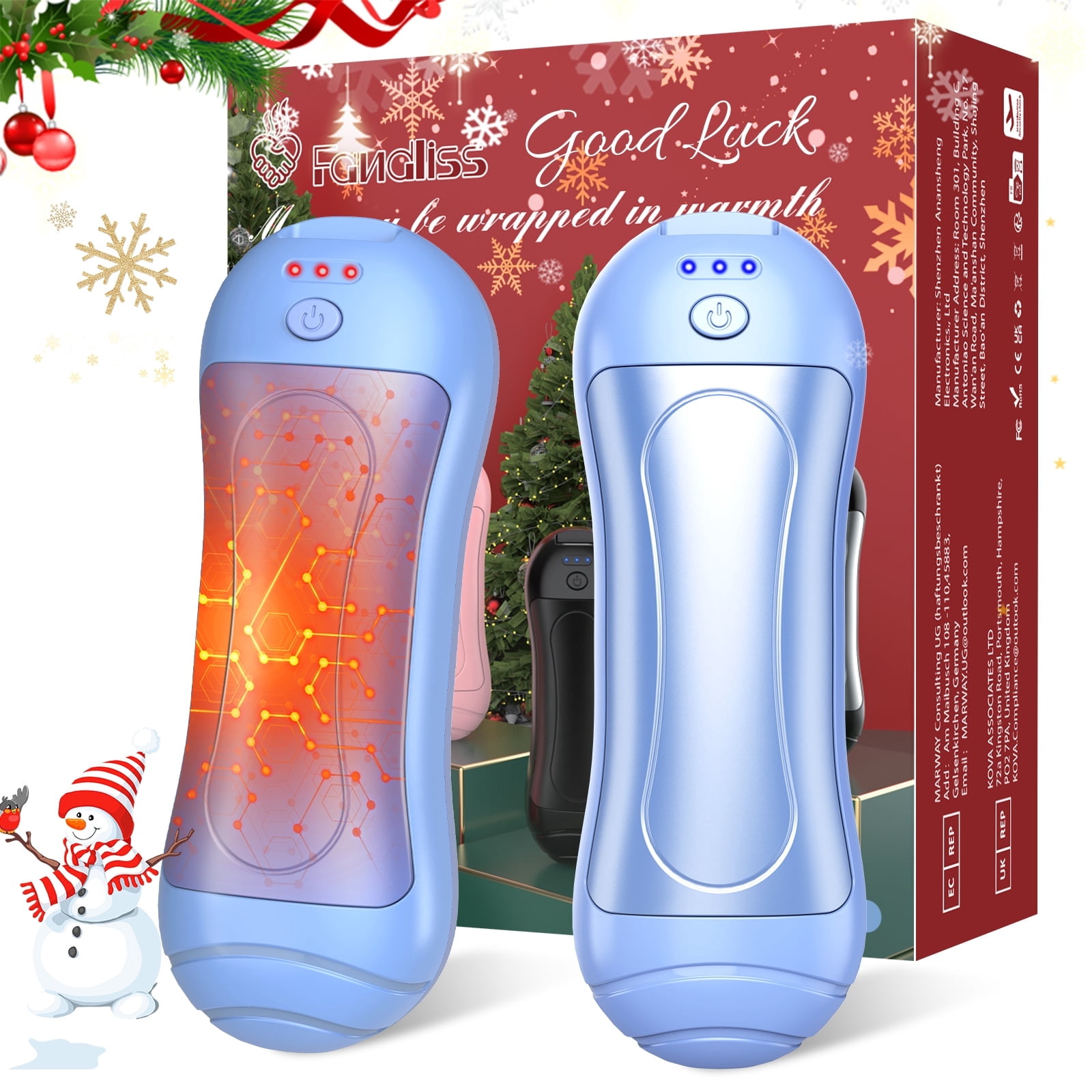 Hand Warmers Rechargeable 2 Pack,6000mAh Portable Electric Hand Warmer ...