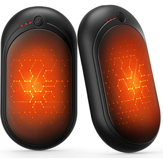 Hand Warmers Rechargeable, 2 Pack 6000mAh Portable Electric Handwarmers ...