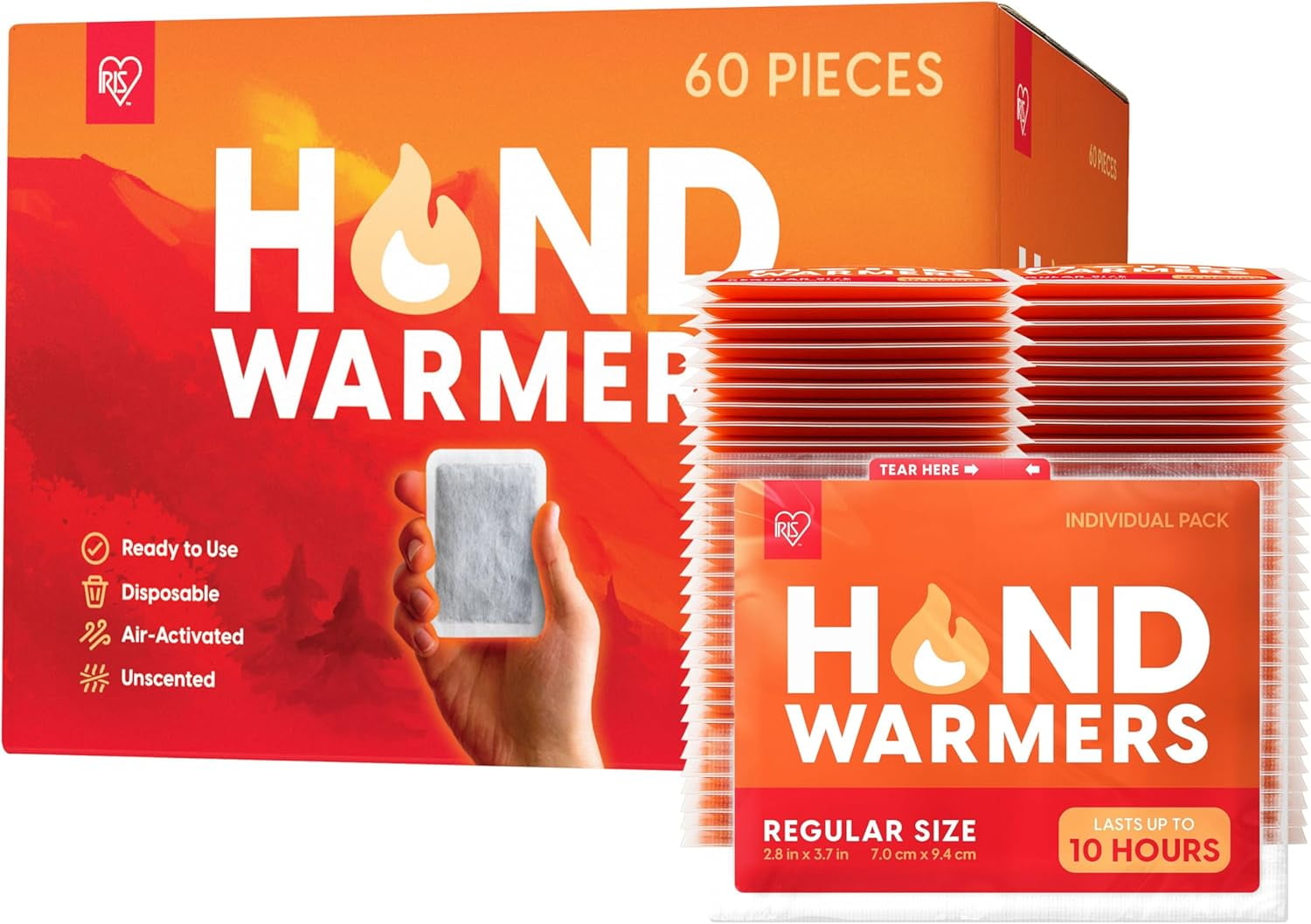 Hand Warmers, Regular or Large, 30/60 Individual Warmers, Regular ...