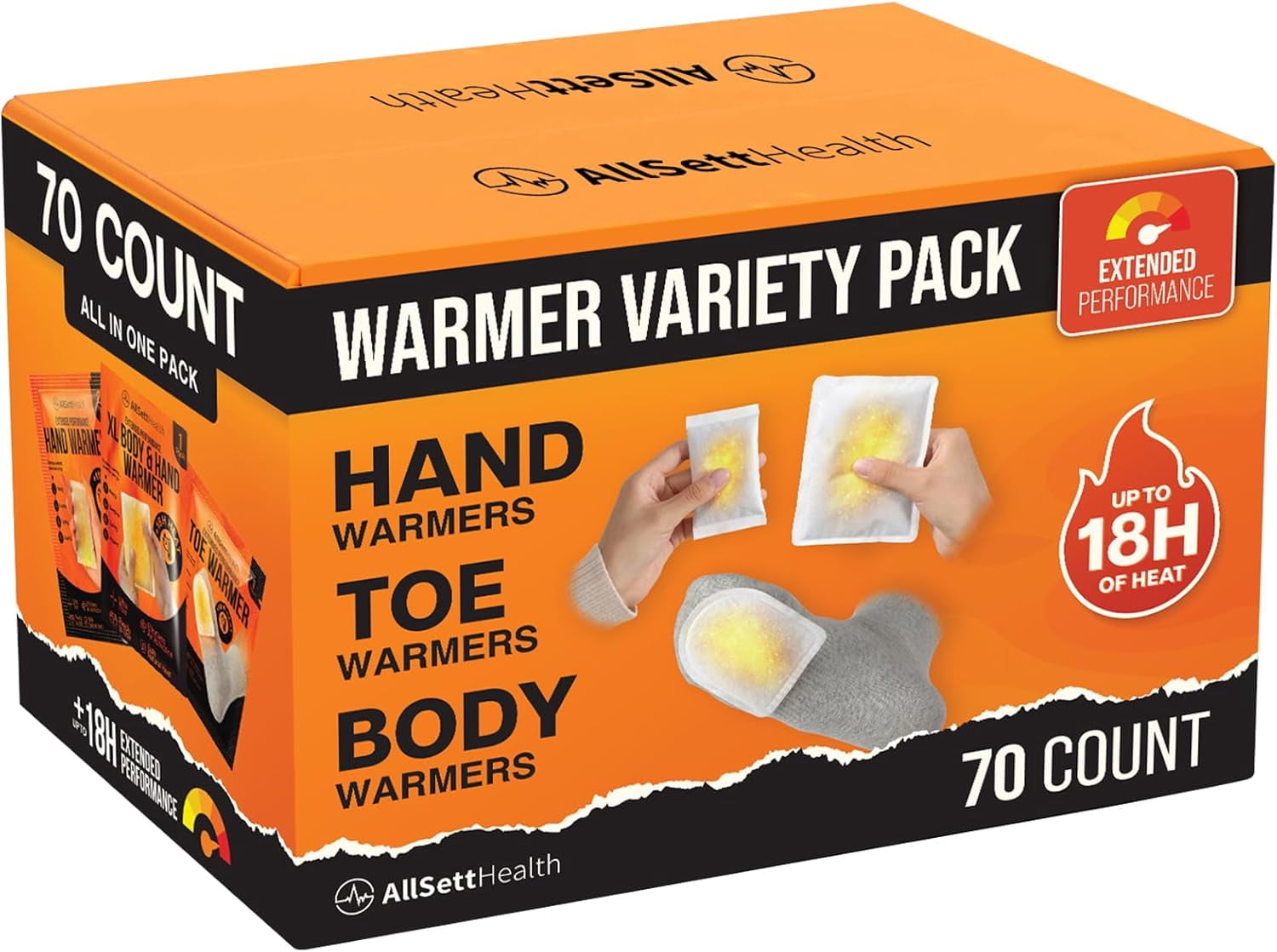 Hand Warmers Variety Set - 70 Count Ultimate Value Pack – 10 XL Body ...