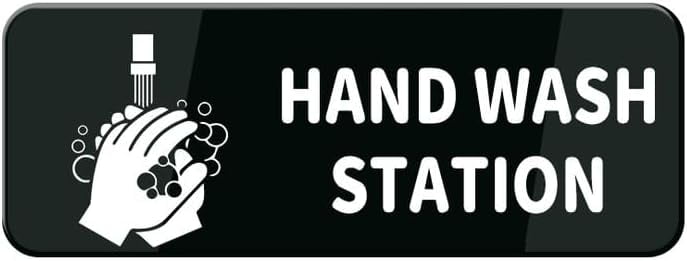 Hand Wash Station Sign 9 X 3 Inch Acrylic Plastic Sign With Symbols ...