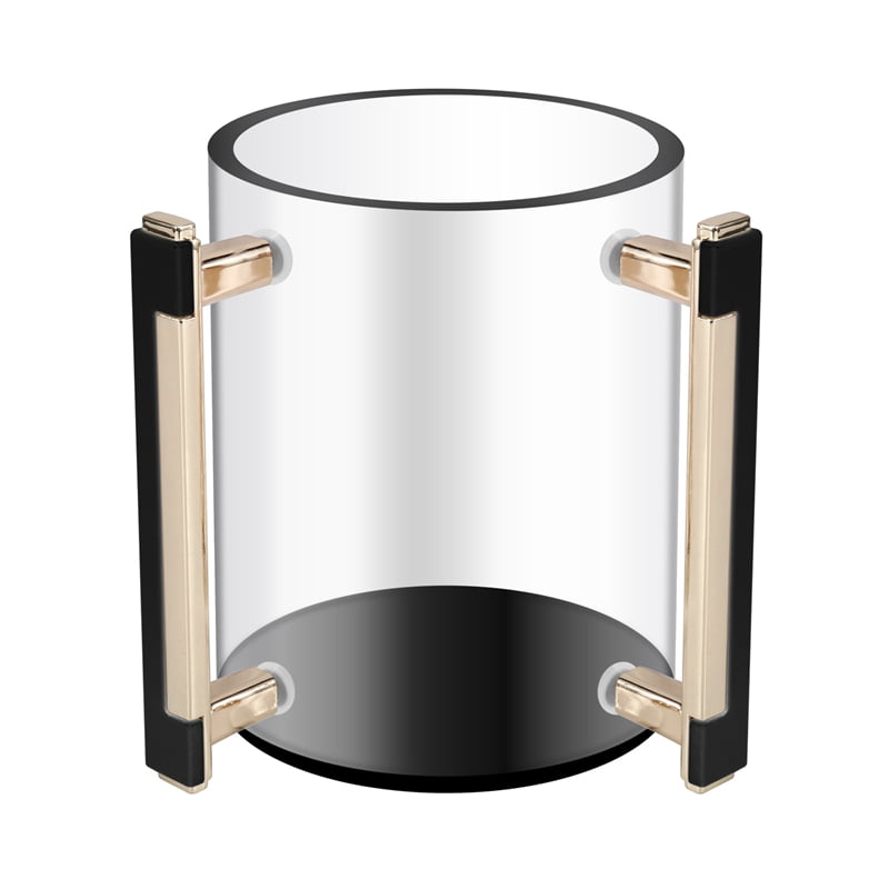 Hand Washing Cup Acrylic Round Washing Cup Hand Wash Cup with Two Metal ...