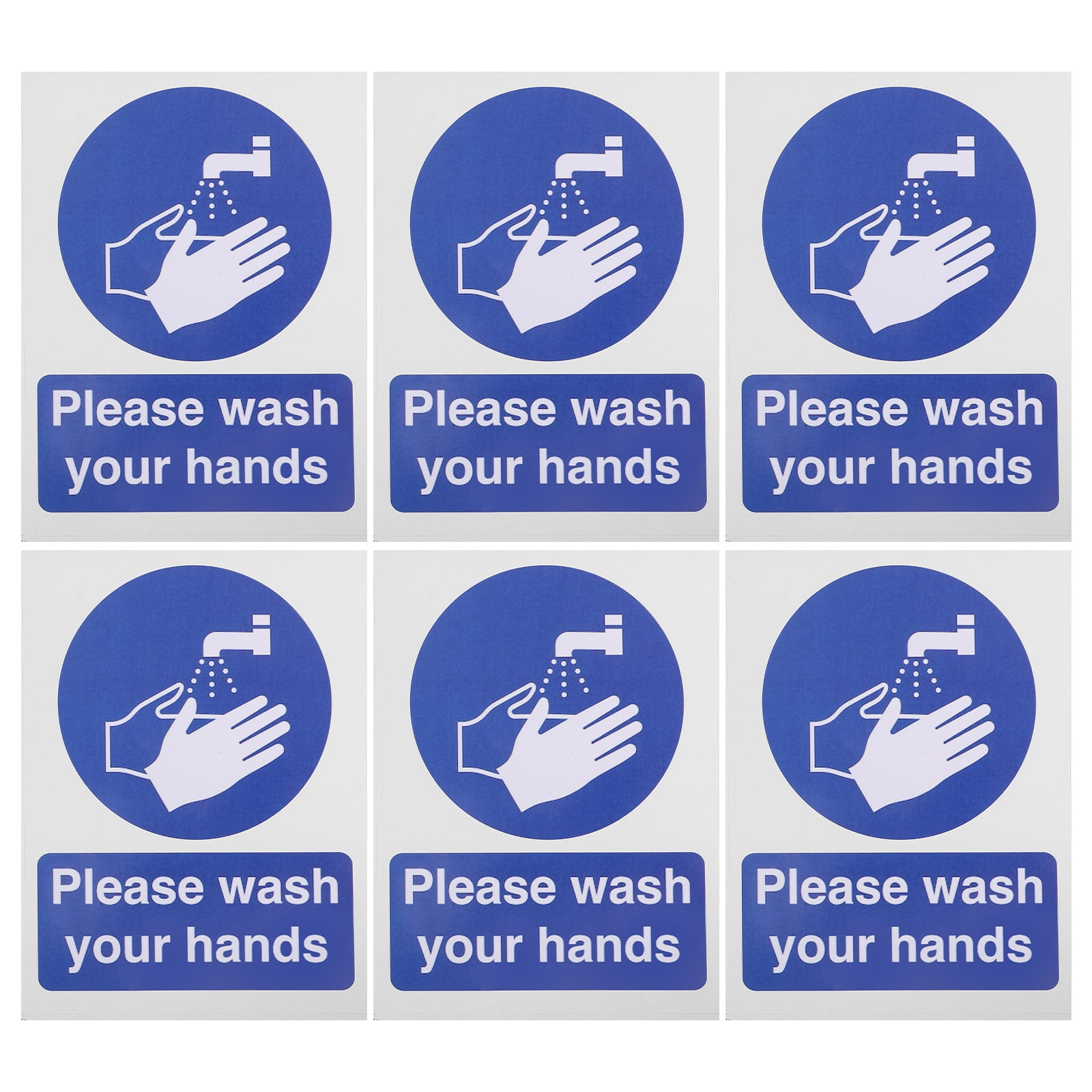 Hand Washing Stickers Sign Employees Wash Hands Poster Wash Hands ...