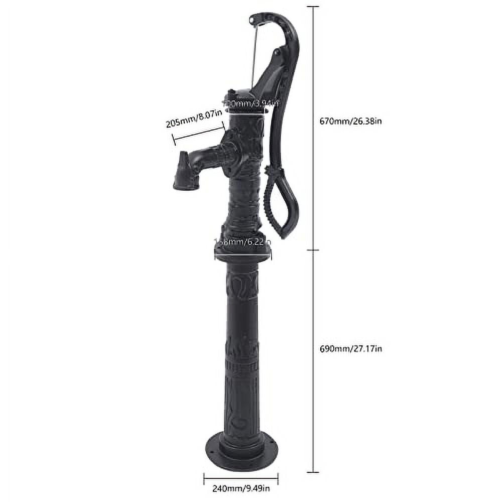 Hand Water Pump w/Stand,Garden Water Pump with Stand Cast Antique Style ...