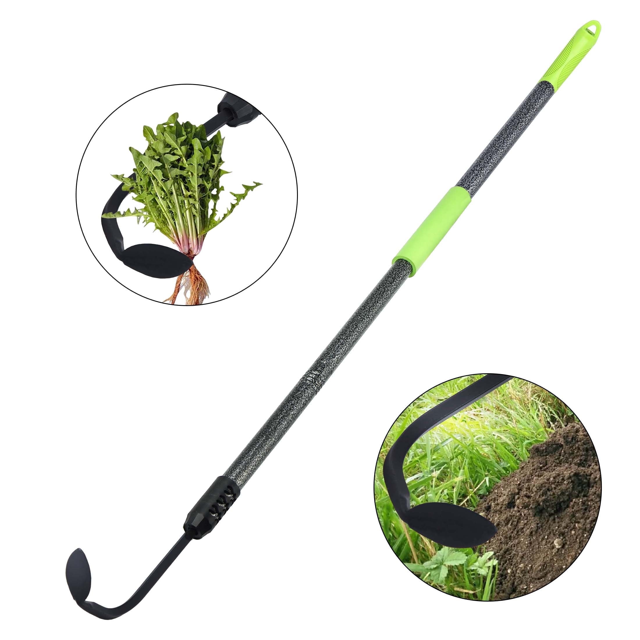 YARTTING Weed Puller, Crack Weeder Cultivator Garden Hand Tool, Durable Curved Head Hook, Roots ...