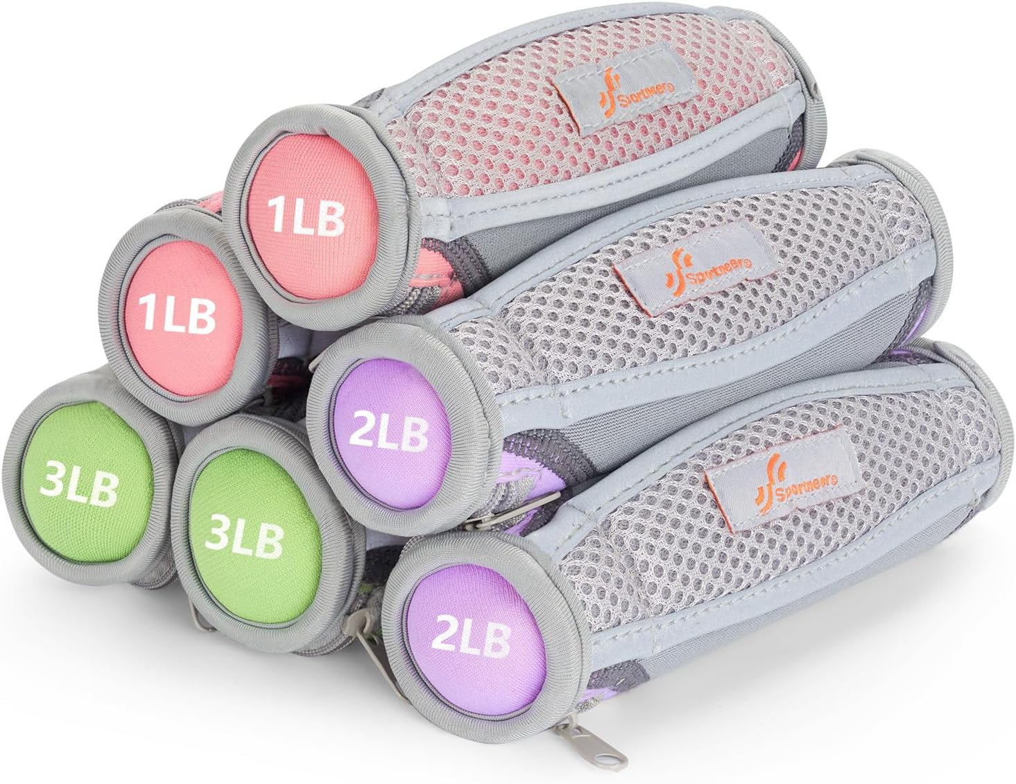 Hand Weights Set, Removable Walking Weight of 6 (1lb, 2lbs, 3lbs Each ...