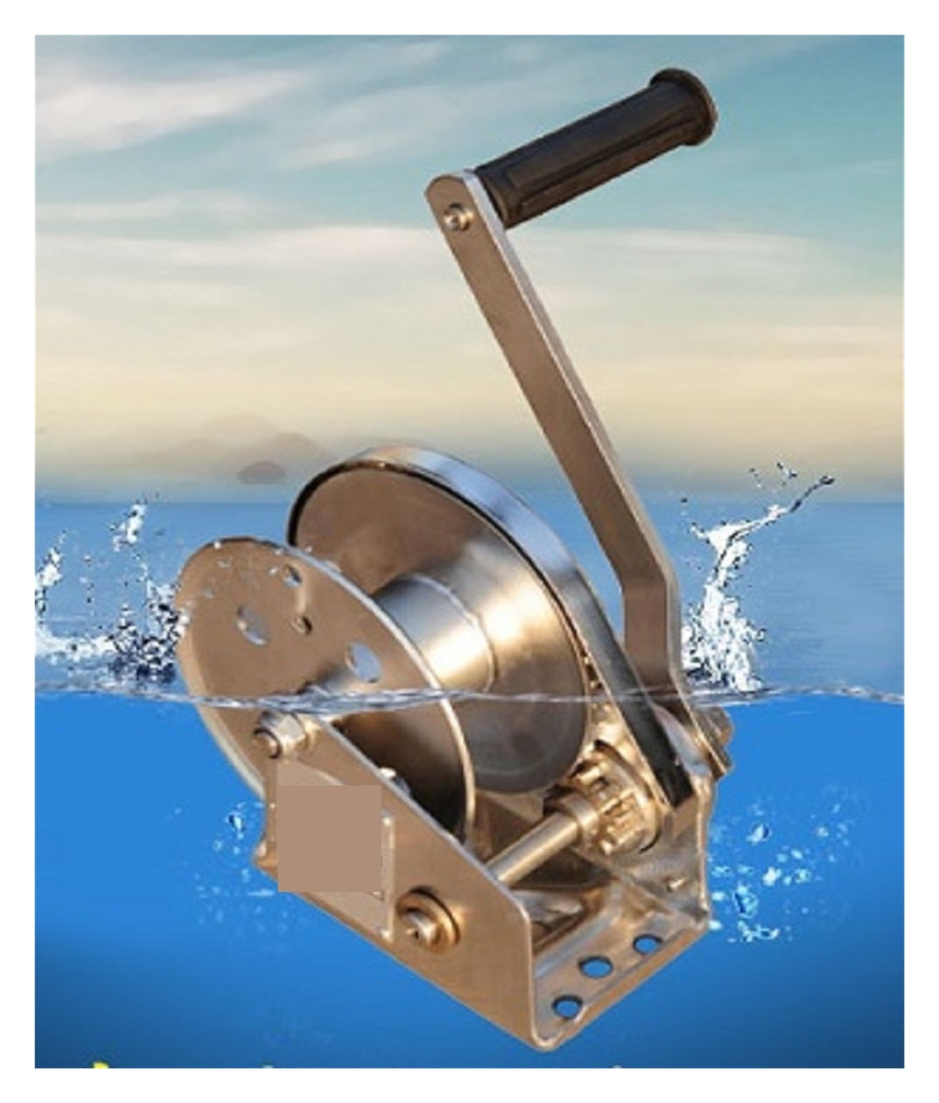 Hand Winch,1200lbs 304 Stainless Steel Hand Winch With Self-locking , Boat Windlass Truck Auto ...