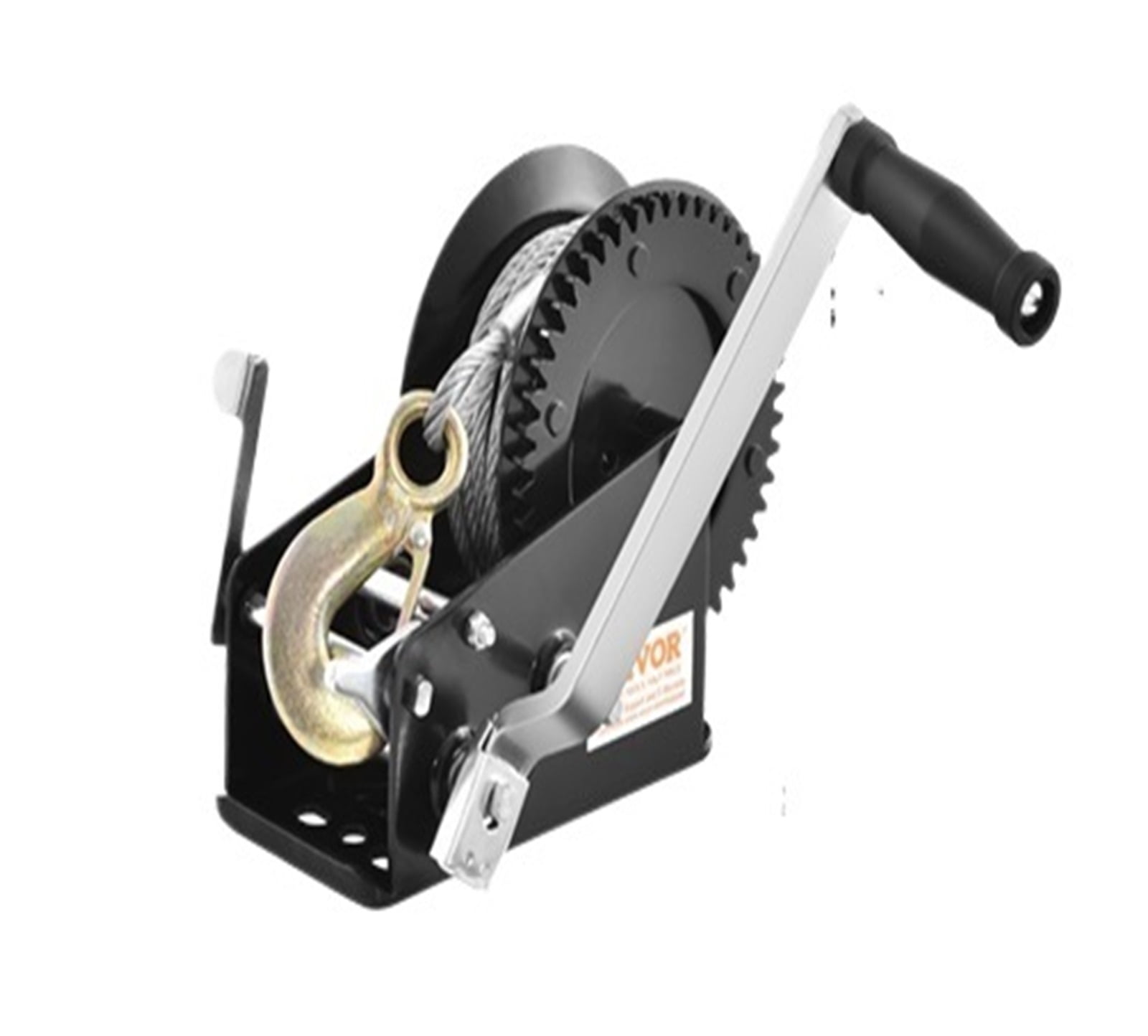 Hand Winch 3500 LBS Capacity Brake Winch W/ 33 Ft Steel Rope Traction ...