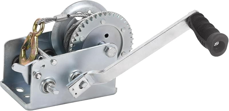 Hand Winch Boat Trailer Winch Heavy Duty Hook with 33ft Steel Cable ...