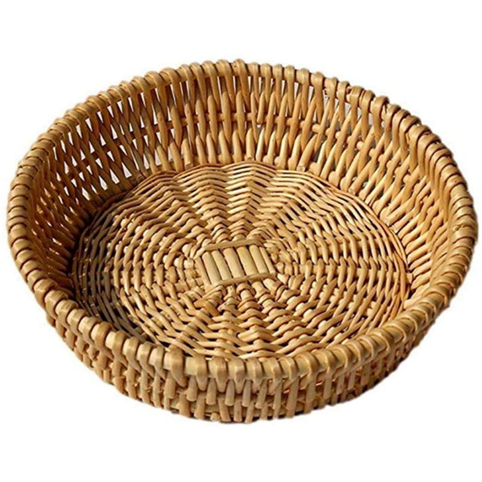 Hand-Woven Basket, Wicker Basket, Food Serving Basket for Bread, Fruit ...