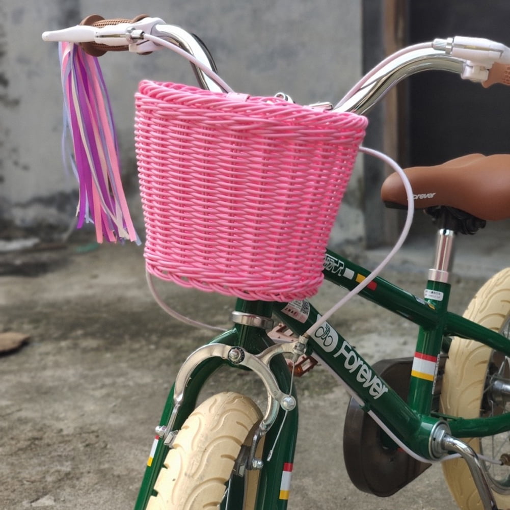 Hand Woven Bike Baskets for Girls and Women, Front Handlebar Basket ...