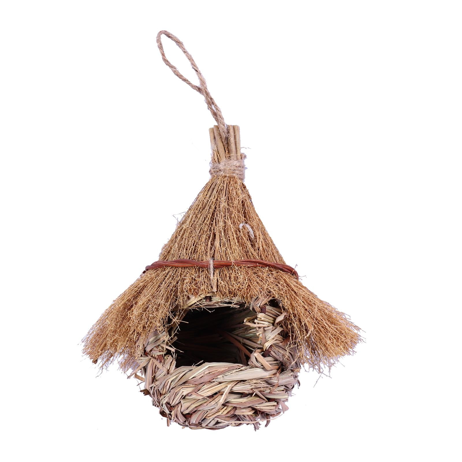 Hand Woven Bird House, Parrot Nest House, Wren Finch Bird House, Grass ...