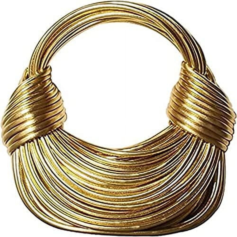 Hand-Woven Bread Women's Clutch Top Handle Satchel Shoulder Crossbody ...