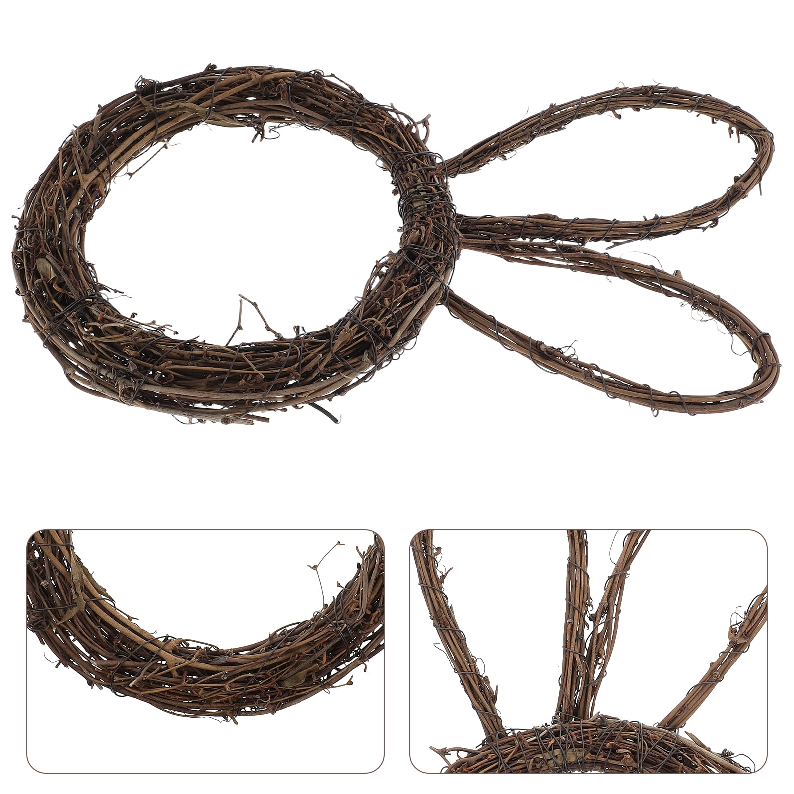 Hand Woven Bunny Rattan Wreath Frame Diy Garland Frame Easter Decor ...