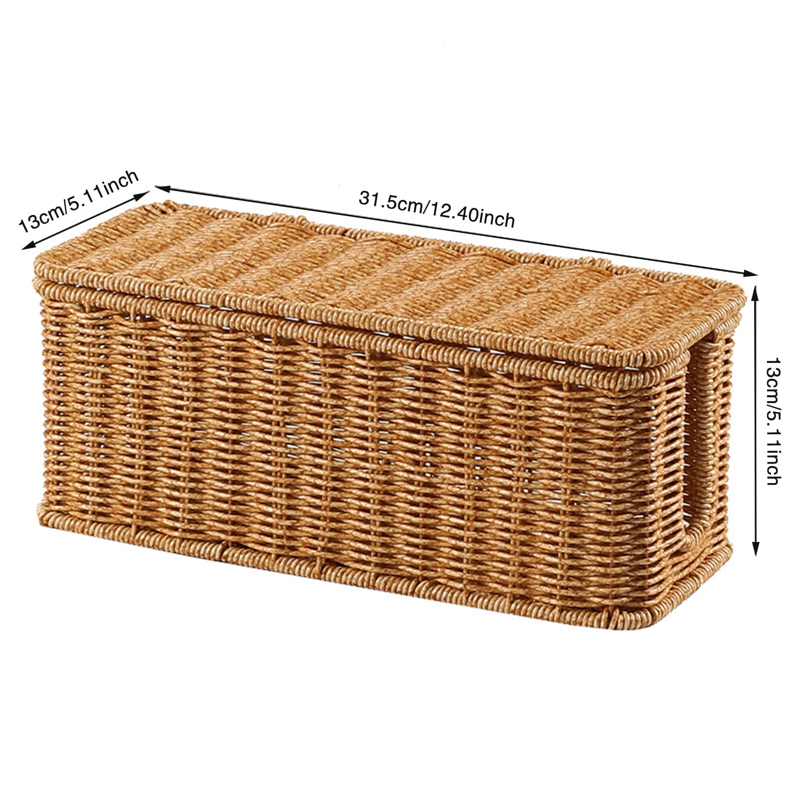 Hand-Woven Charging Station Storage Box Cable Management Basket for USB ...