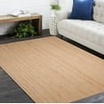 Hand Woven Contemporary Solid Jute Brown Area Rug 5' 0" x 8' 0 ...