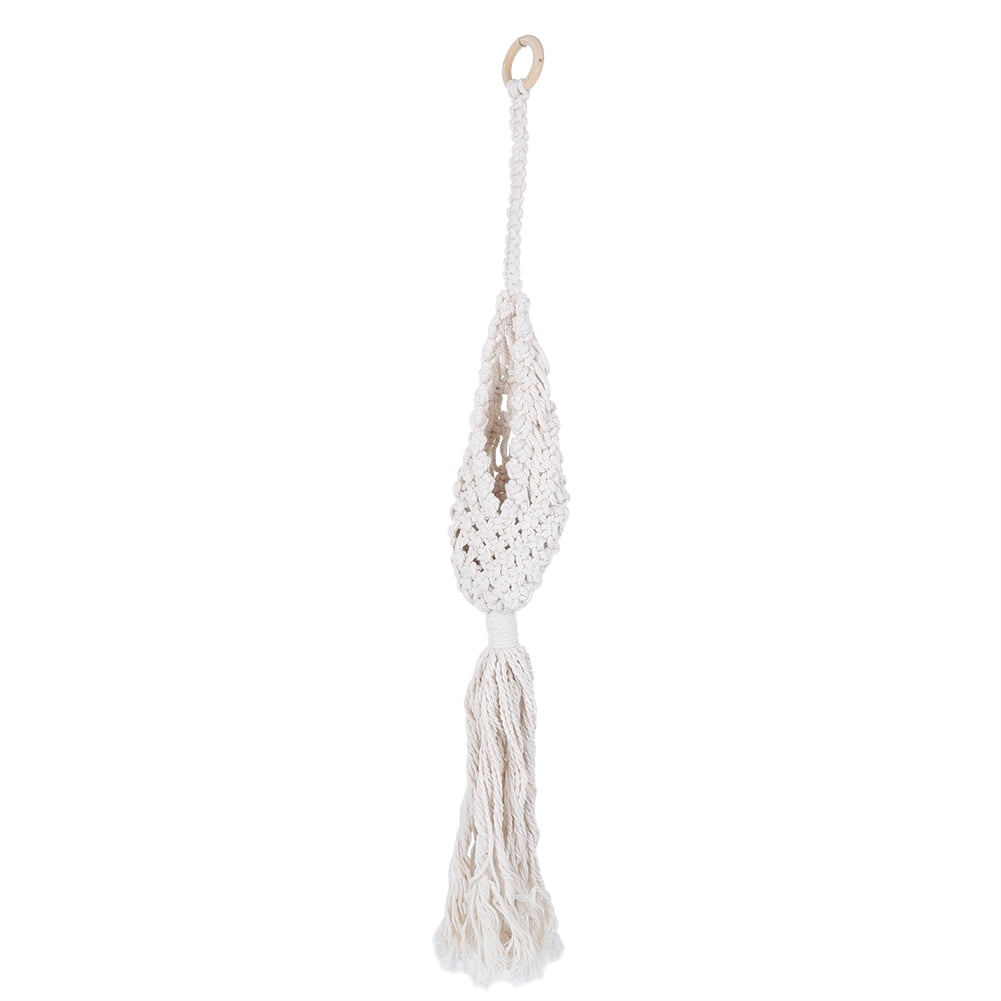 Hand Woven Cotton Rope Hanging Basket Plant Flower Pot Hanger for ...