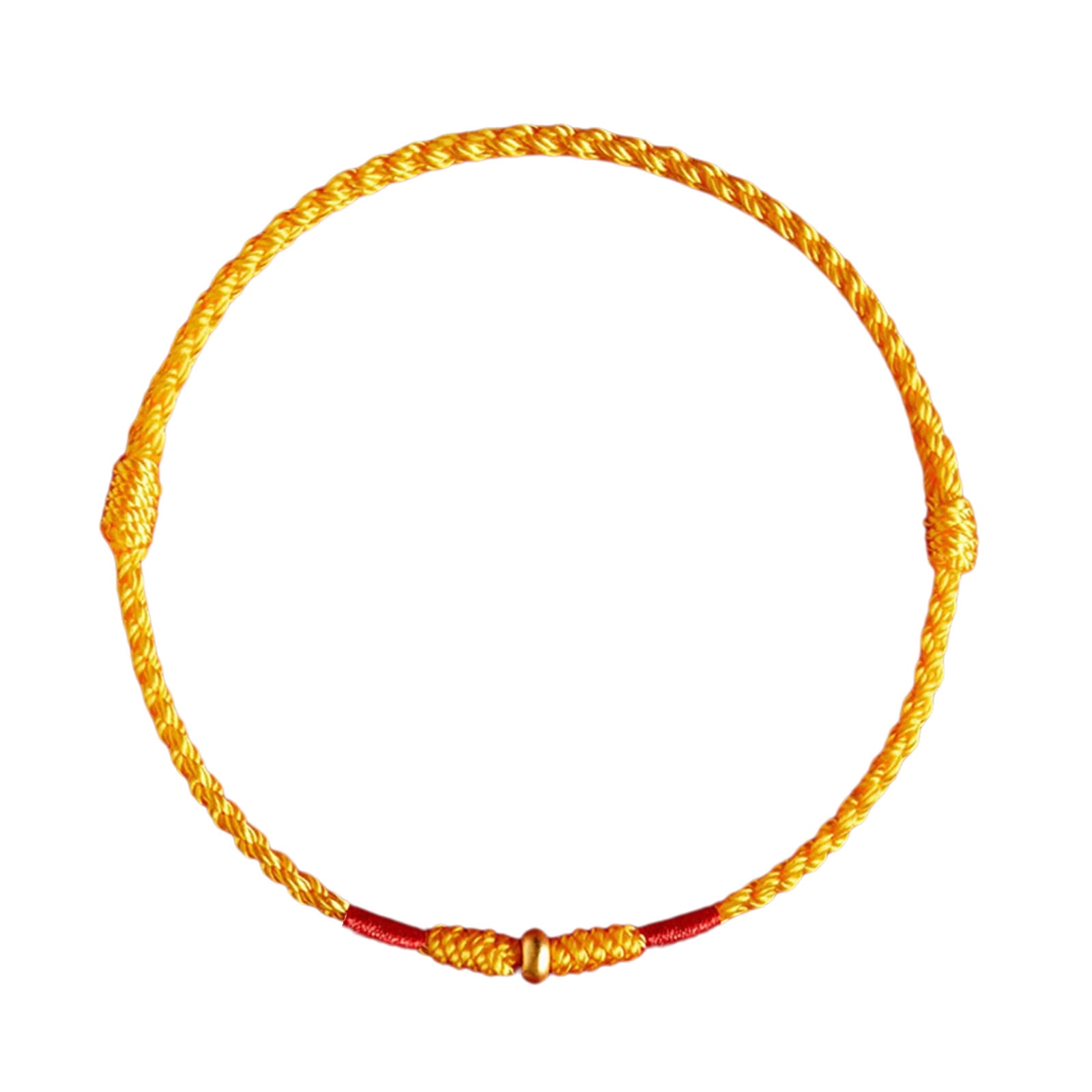 Hand Woven Red String for Couples and Friend Golden Bead Handchain ...