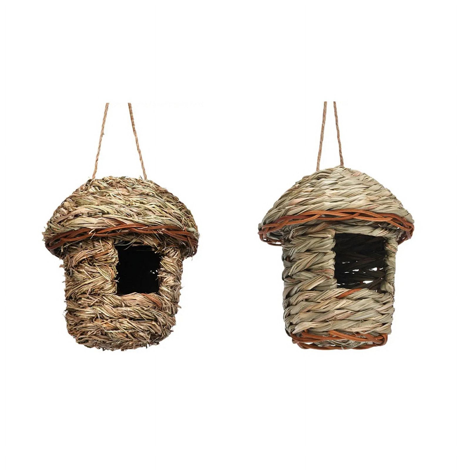 Hand-Woven Straw Bird Nest, Outdoor Garden Hanging Hatch Breeding House ...