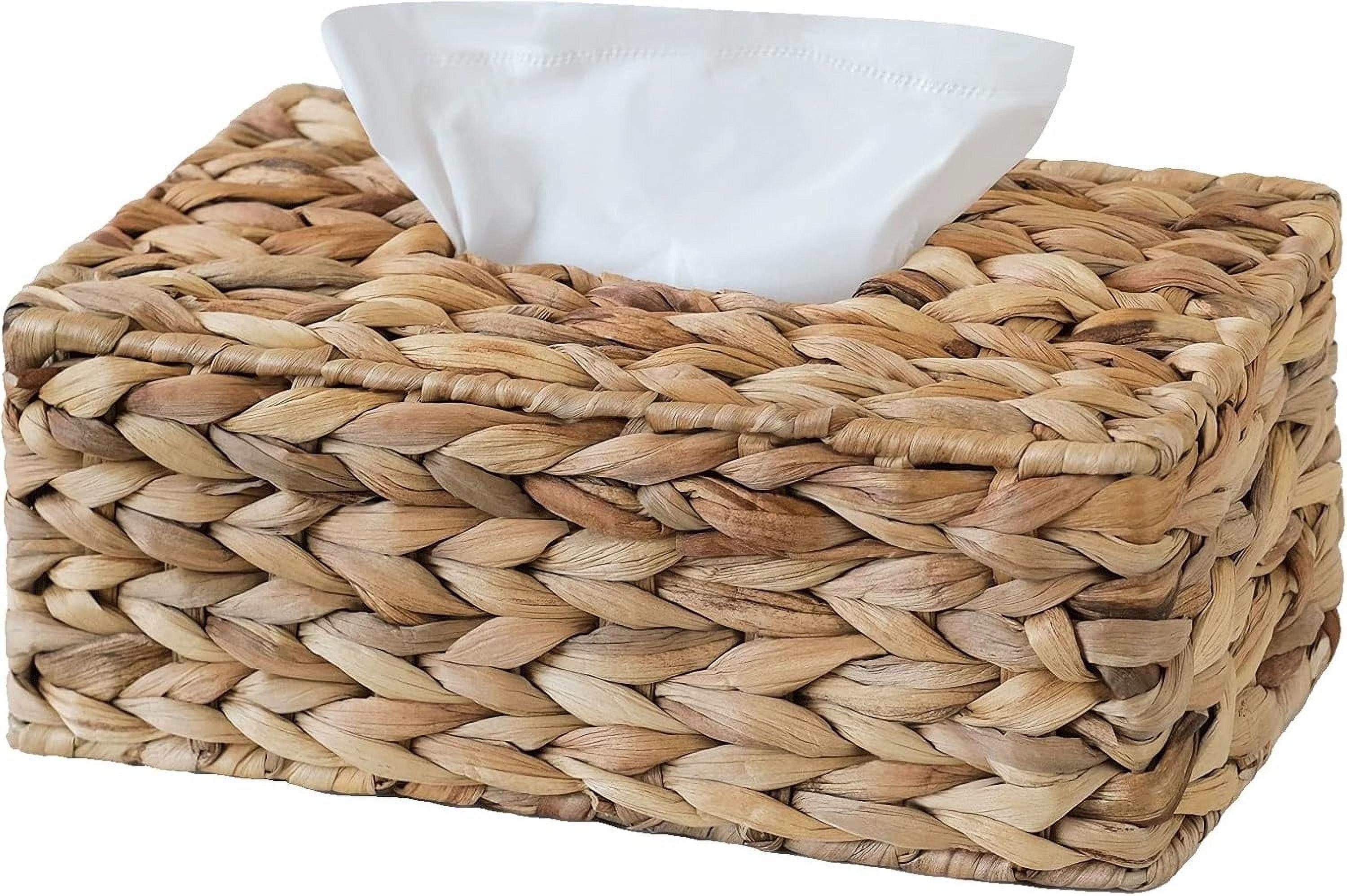Hand Woven Tissue Box Holder,Bexikou Rectangular Tissue Box Cover ...