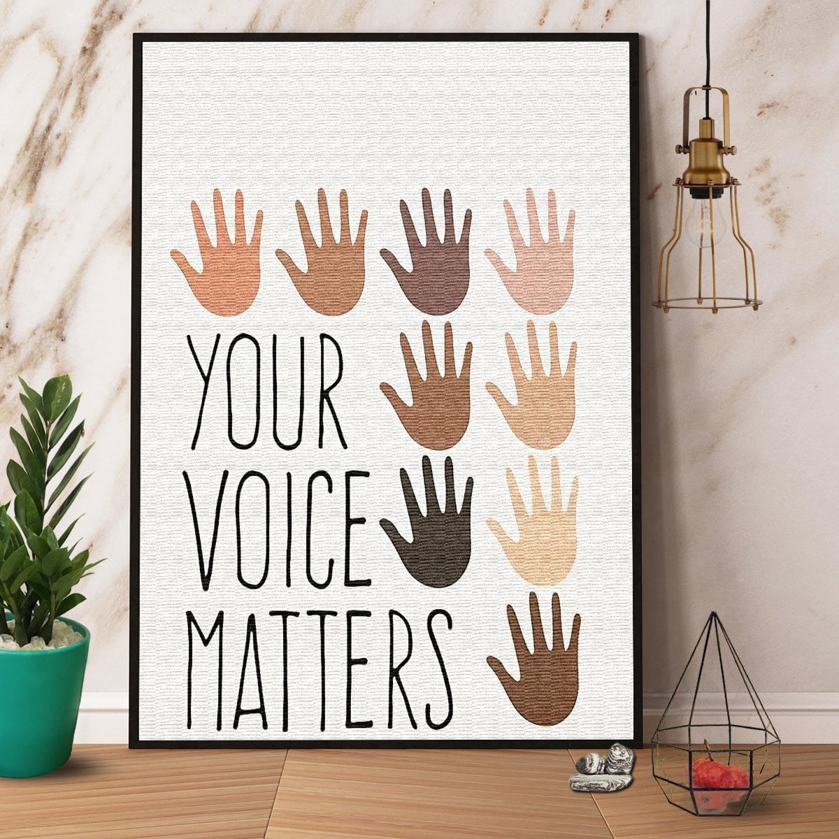Hand Your Voice Matters Paper Poster No Frame Matte Wall Art Decor 11 x ...