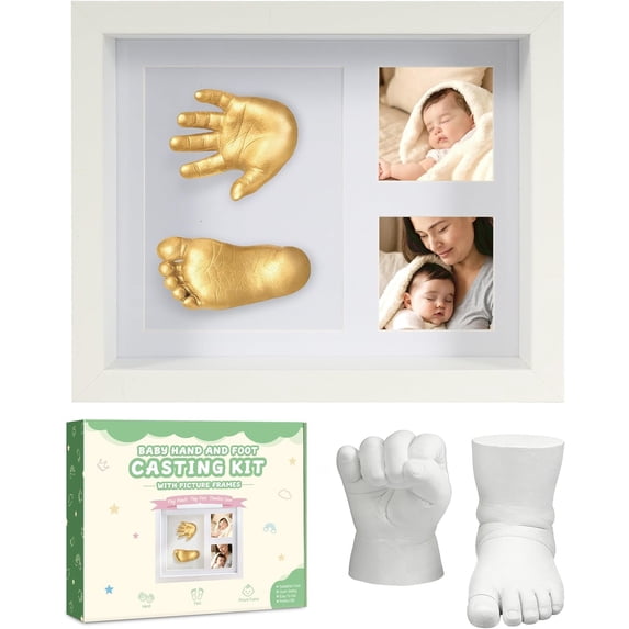 Hand and Foot Casting Kit with Shadow Box Frame(11x9 Inch), Foot ...