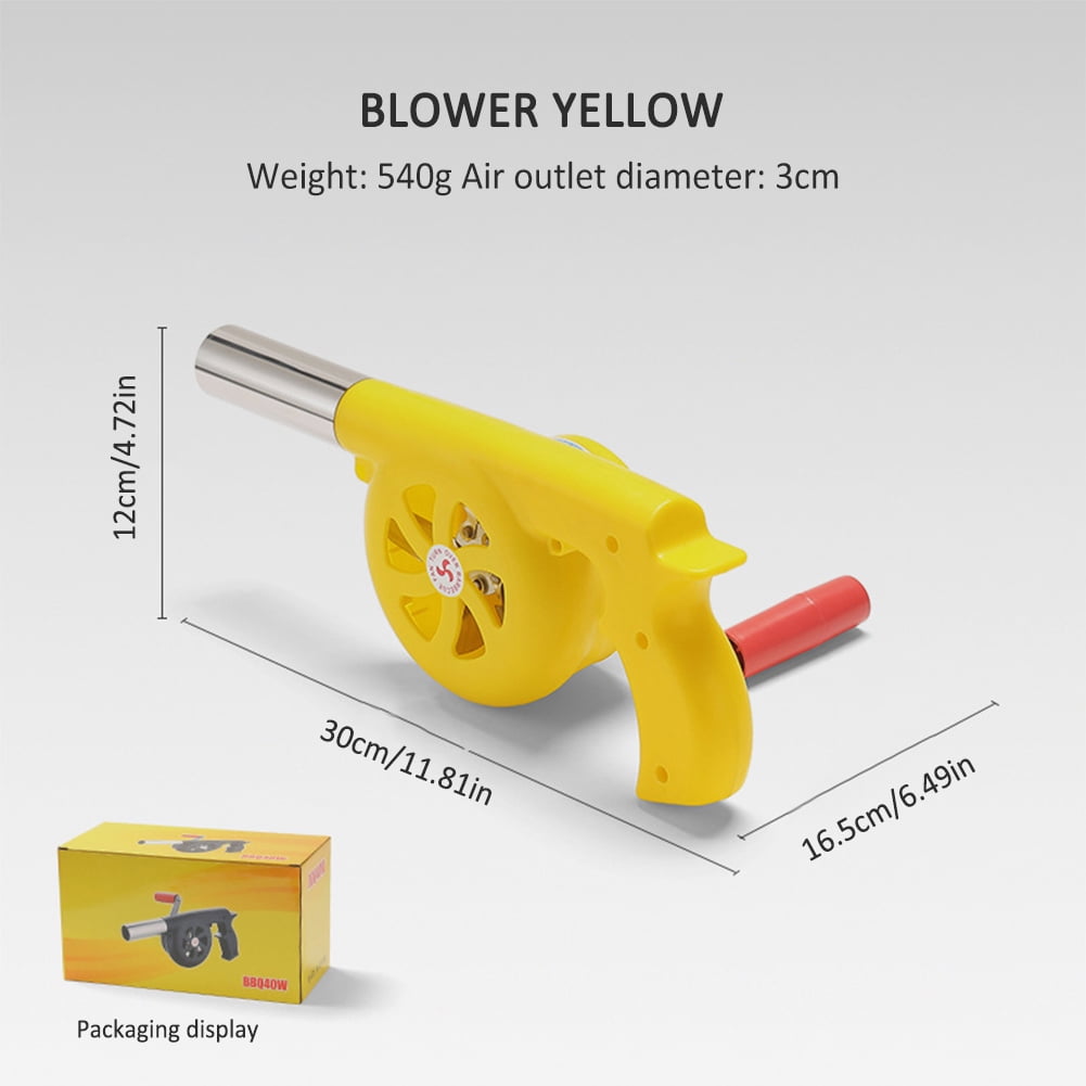 Hand-cranked Air Blower Barbecue Fan Mini Portable BBQ Grill Blower ...