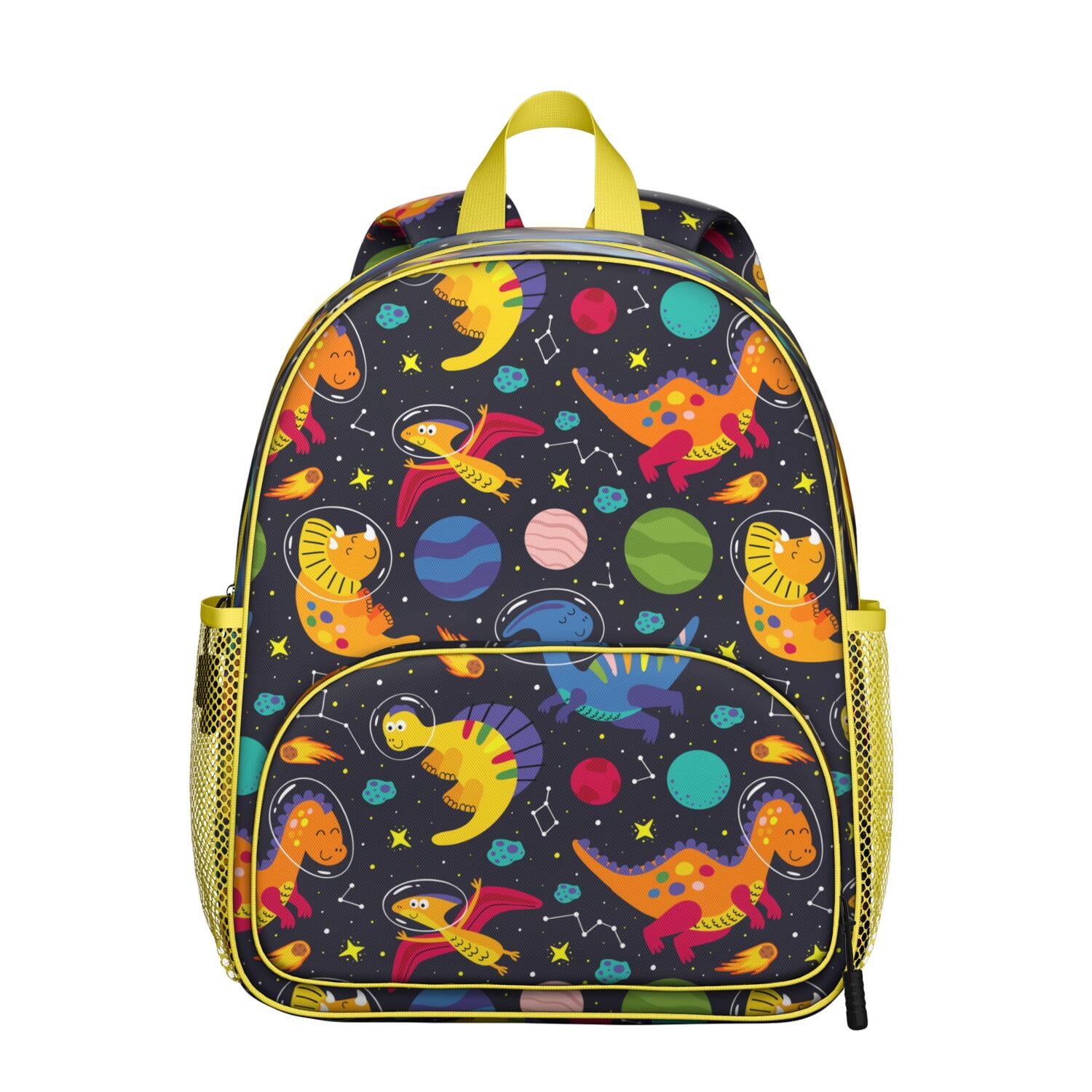 Hand-drawn Dinosaur Student Backpack – Artistic Baby Dino Pattern with ...