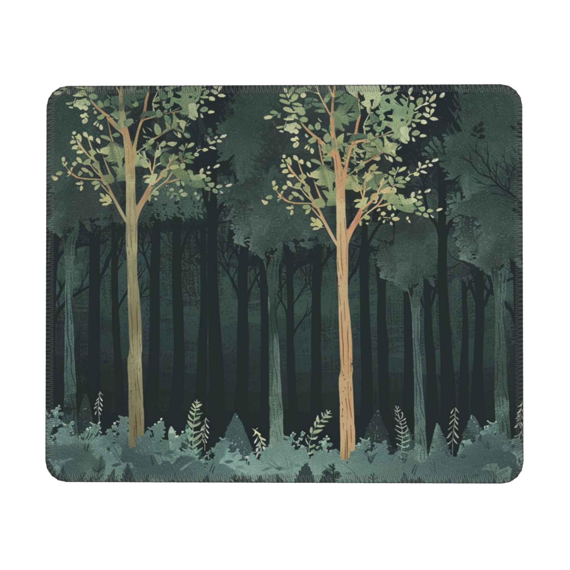 Hand drawn forest Mouse Pad Non Slip Rubber Base Mousepad 7 x 8.6 in ...