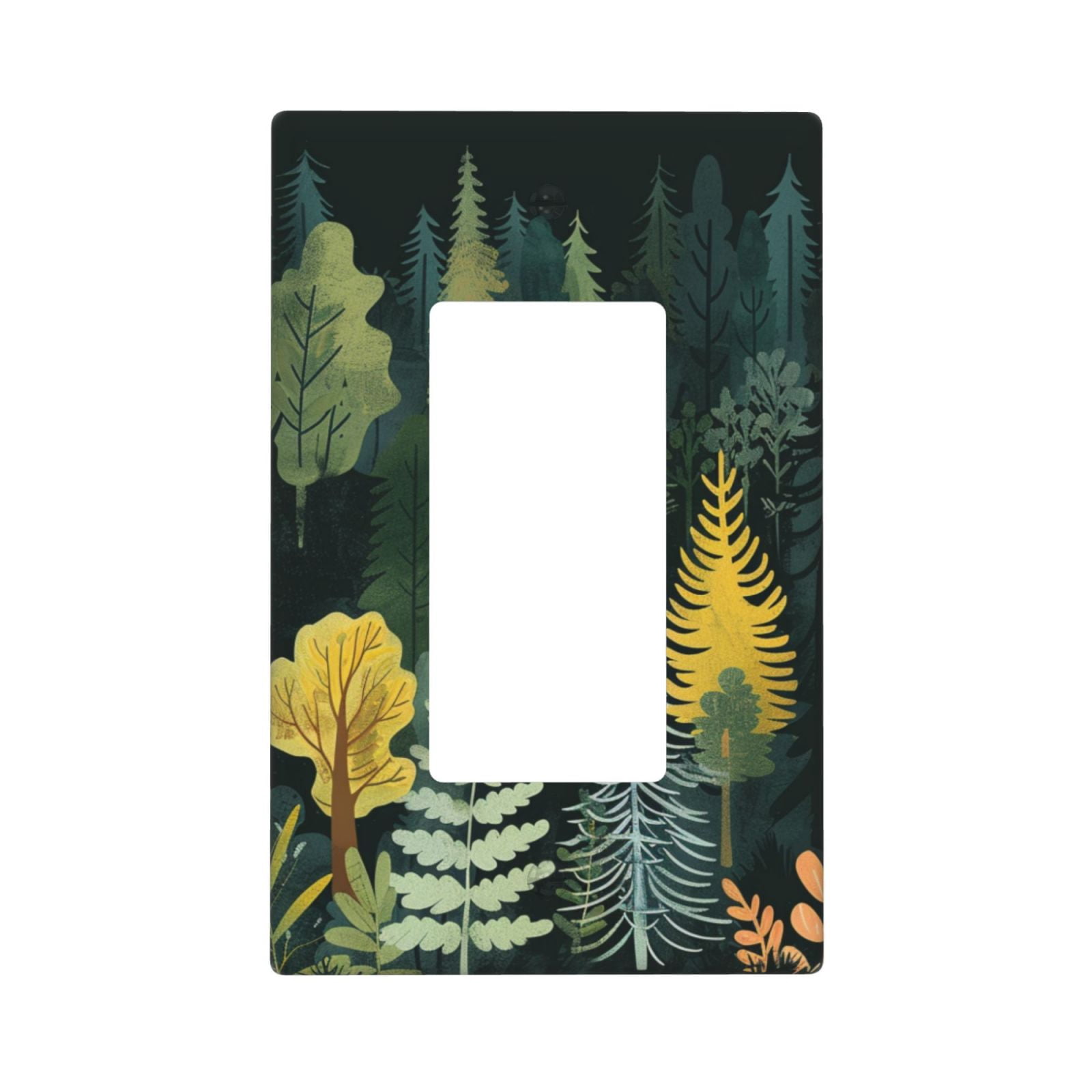 Hand drawn forest Switch Cover Decorative Wall Plate / 1-Gang ...