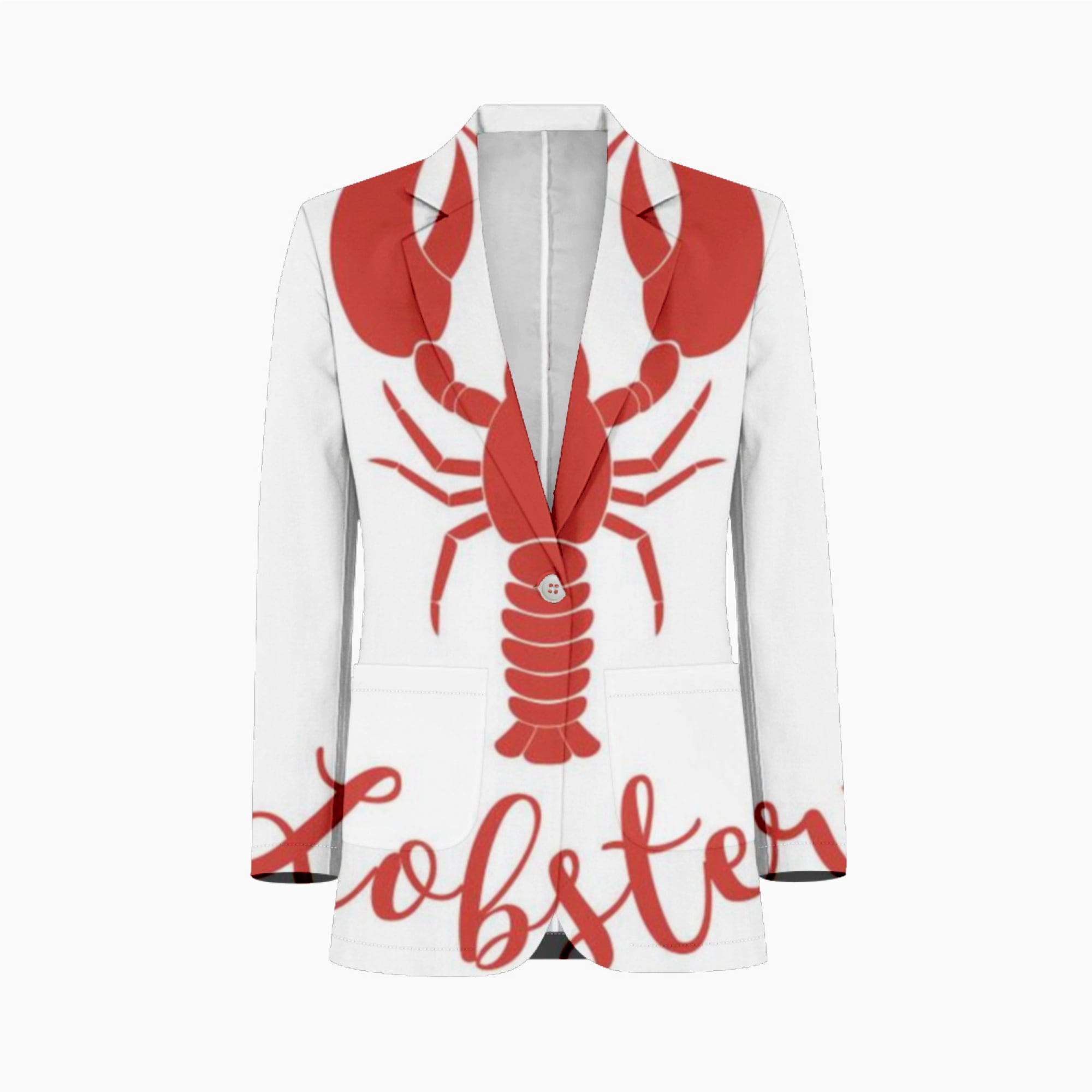 Hand drawn lobster logo Mens Suits Shawl Collar Slim Fit Suit Mens ...